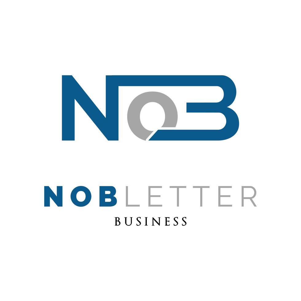 plantilla de diseño de logotipo de icono de letra inicial nob 17733843 Vector en Vecteezy