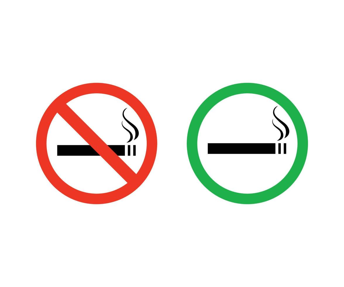 Smoking Area And No Smoking Sign Symbol 17734883 Vector Art At Vecteezy
