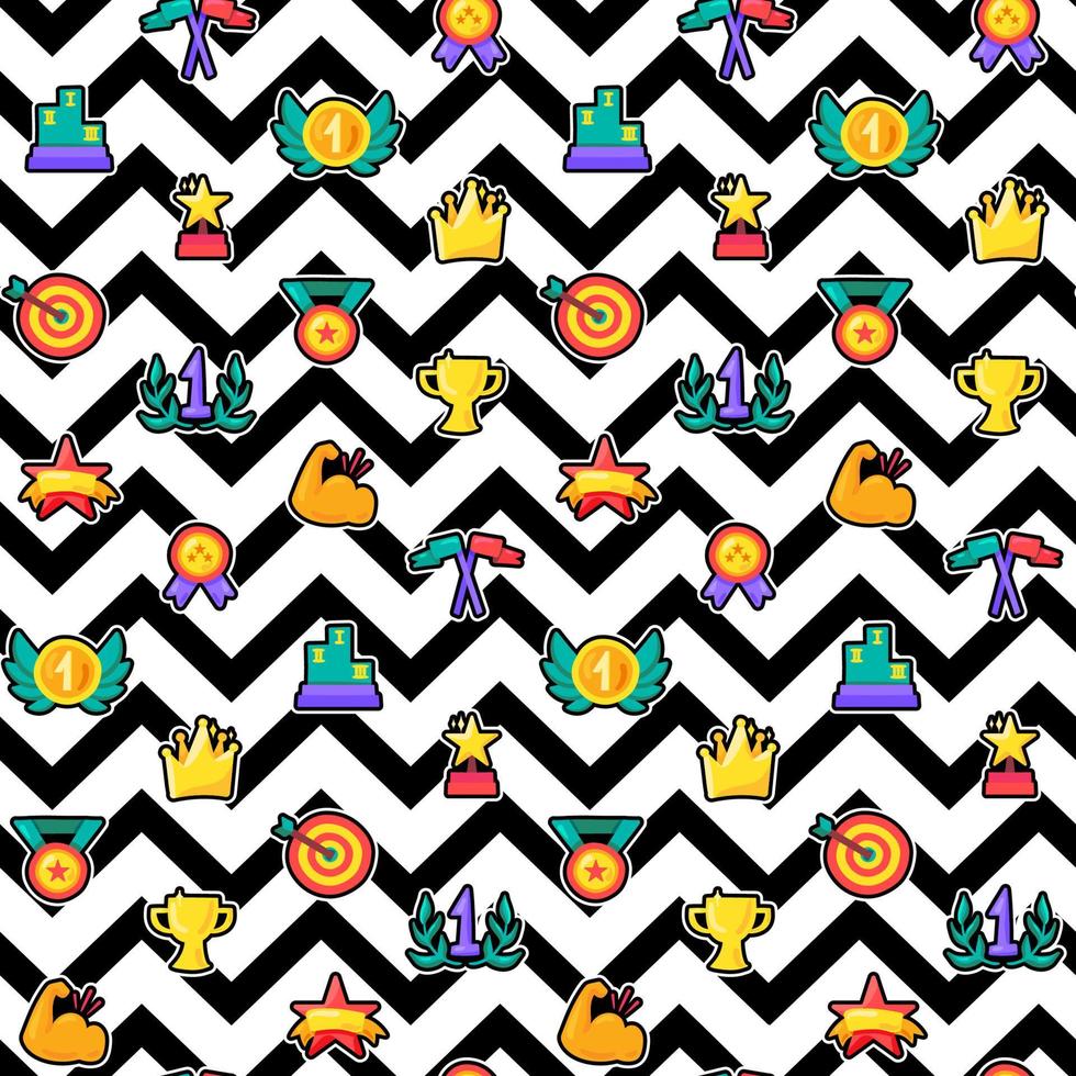 Awards color seamless vector pattern 17735497 Vector Art at Vecteezy