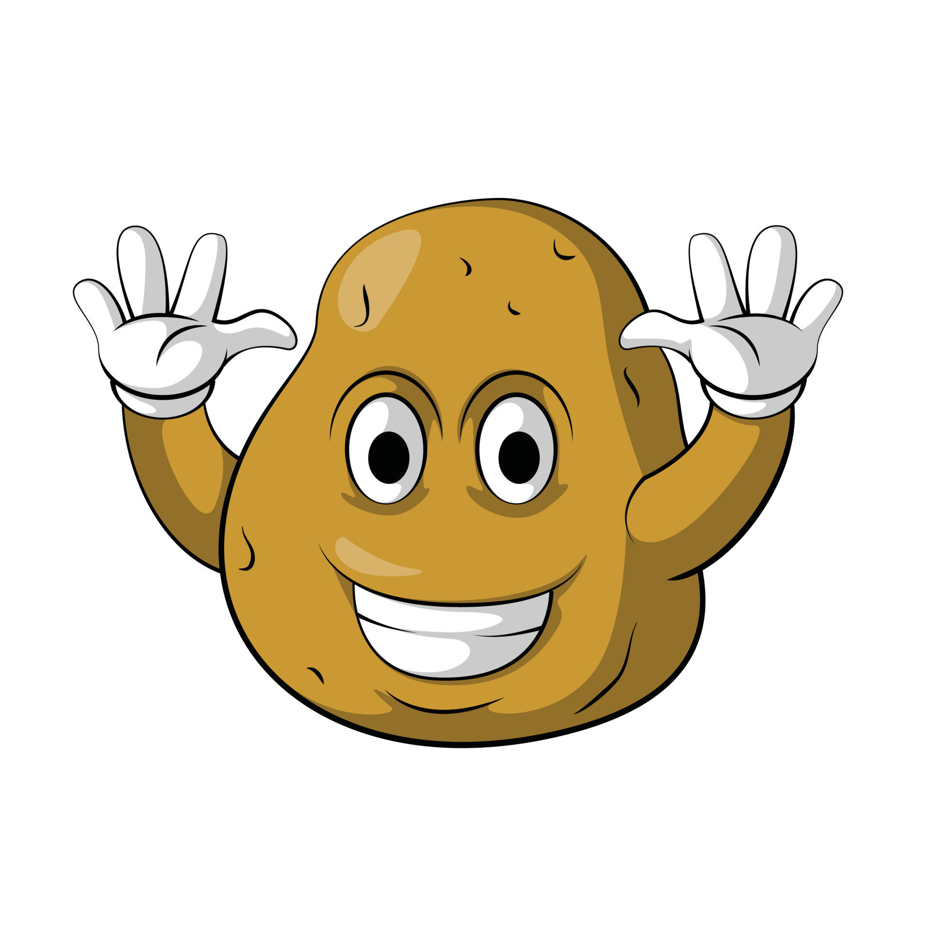 Potato Smile Character 17736765 Vector Art At Vecteezy