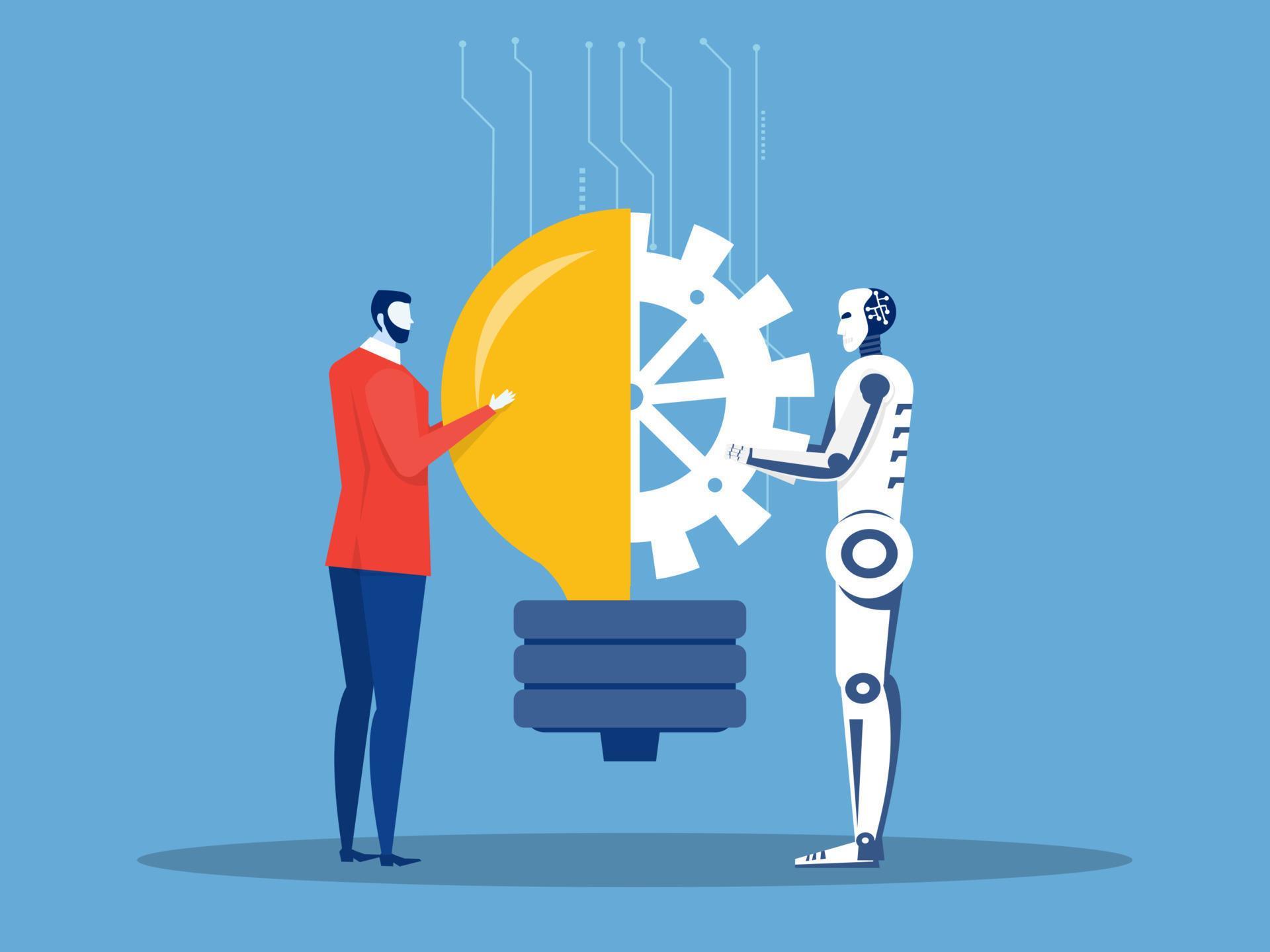 Business innovation Science and artificial intelligence technology, futuristic, AI, Machine ...