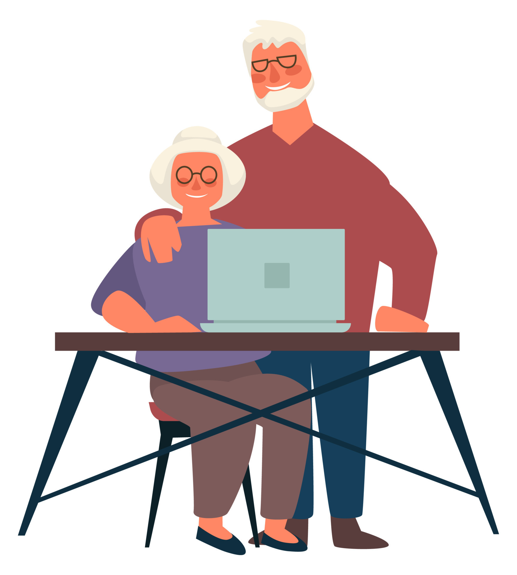 Senior people using modern technologies laptop 17740521 Vector Art at ... Senior people using modern technologies laptop 17740521 Vector Art at ...
