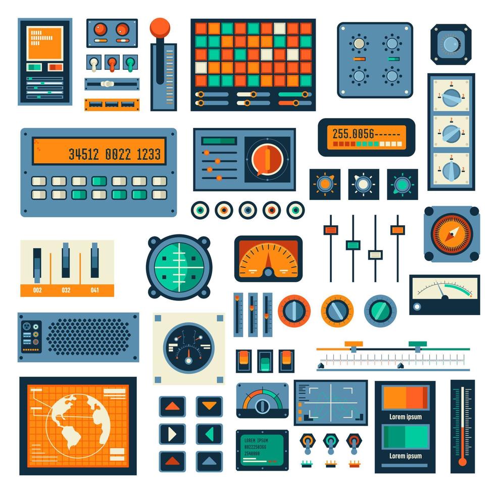 Panels and devices interface, buttons radio set 17740850 Vector Art at ... Panels and devices interface, buttons radio set 17740850 Vector Art at ...