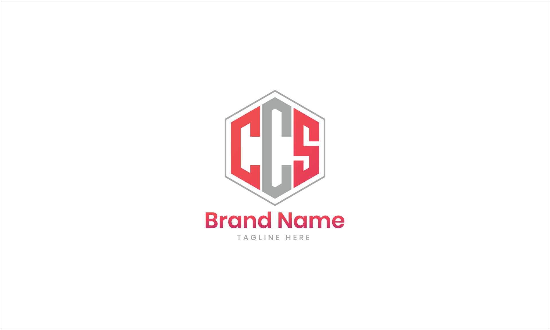 CCS polygon letter logo design with polygon shape. CCS polygon logo ...