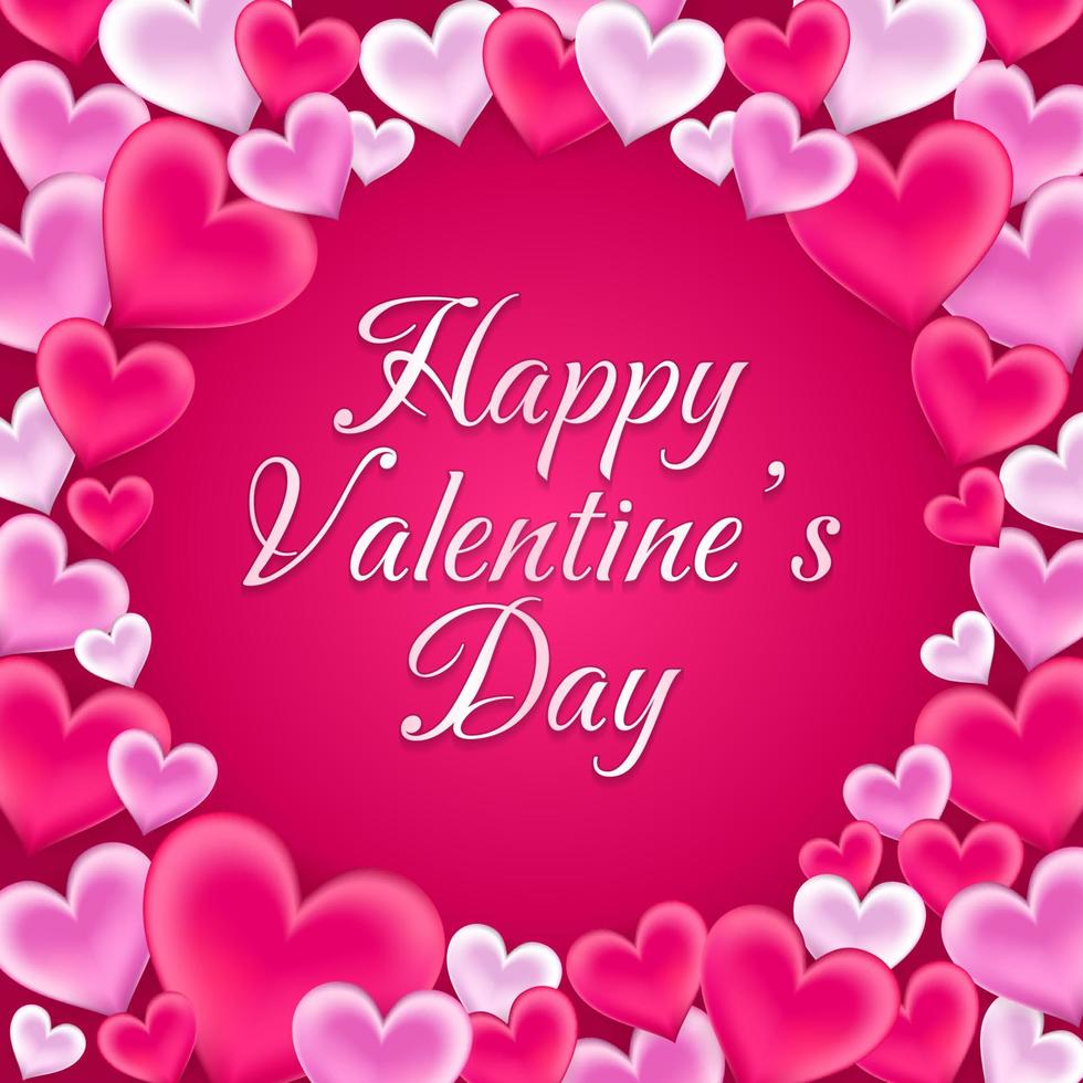 Happy Valentines Day greeting Background, set of abstract backgrounds ...