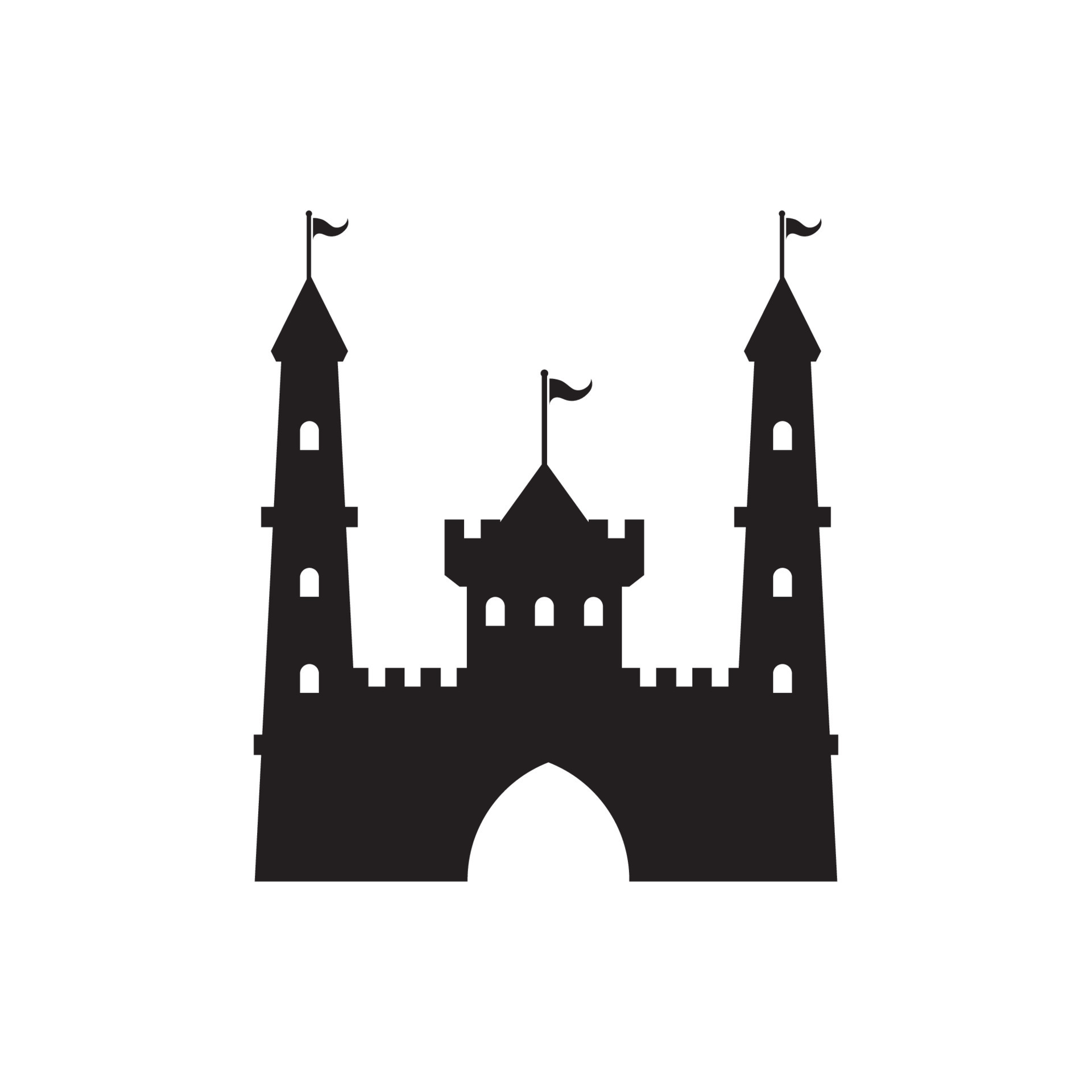 Castle vector illustration icon 17747153 Vector Art at Vecteezy