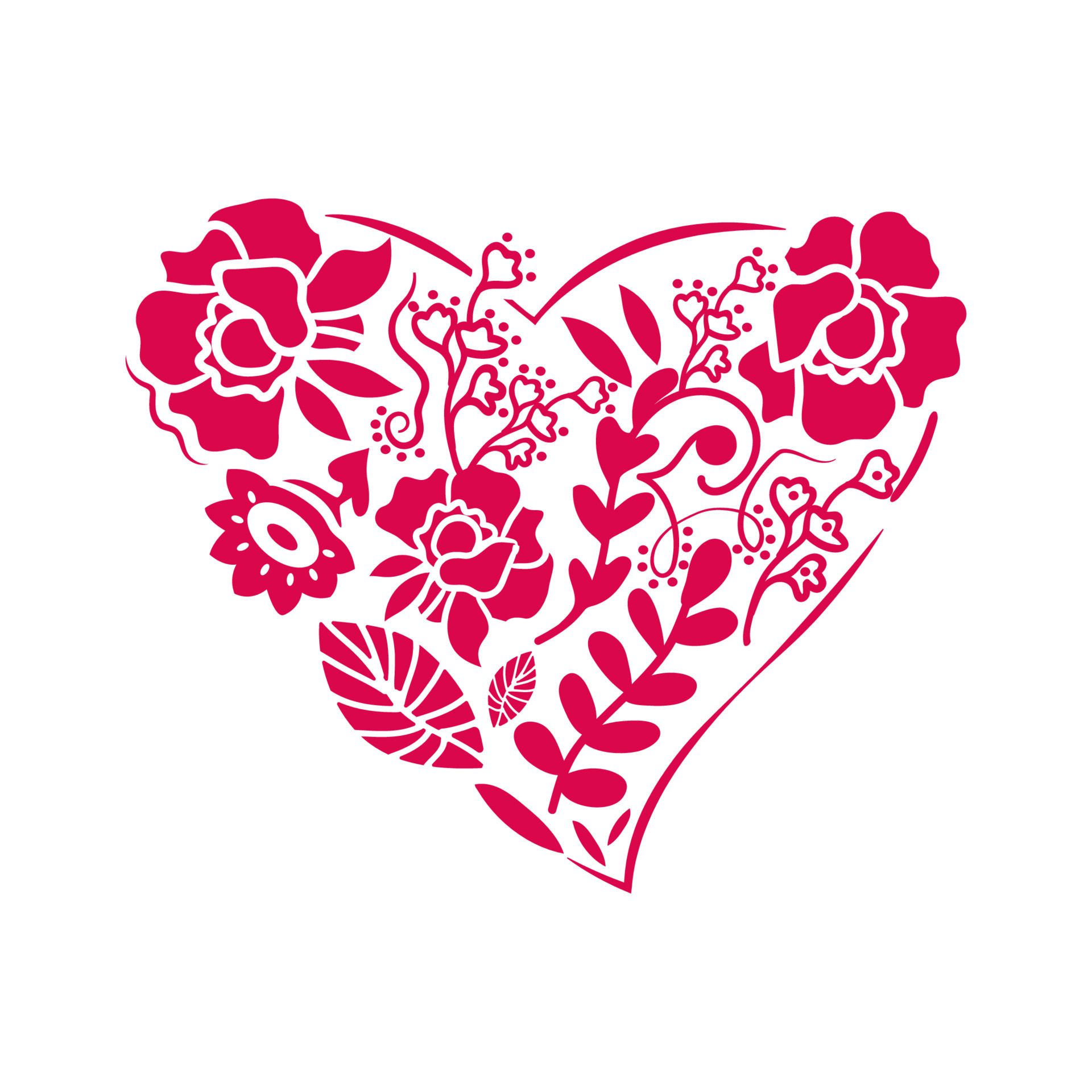 Floral Heart Valentine Day isolated on white background. 17748678 ... Floral Heart Valentine Day isolated on white background. 17748678 ...