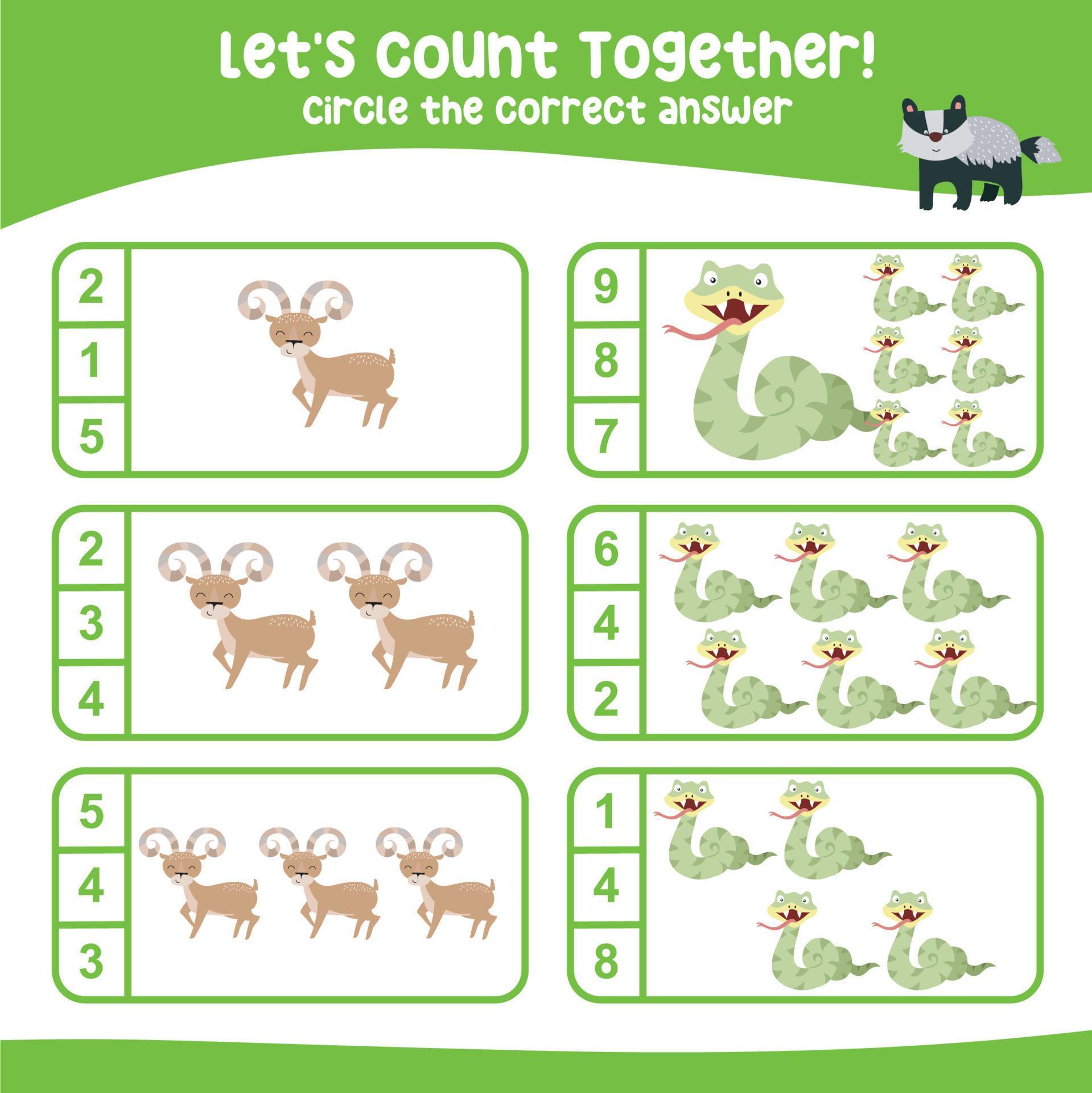 Lets count together worksheet. Educational printable math worksheet ...