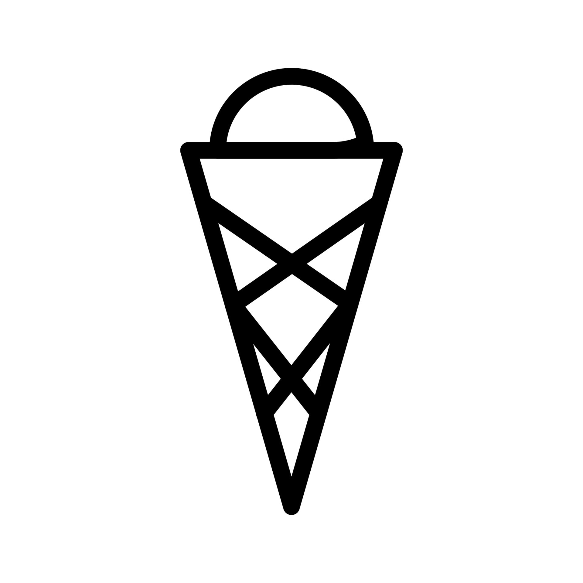 línea de icono de helado aislada sobre fondo blanco. icono negro plano ... línea de icono de helado aislada sobre fondo blanco. icono negro plano ...