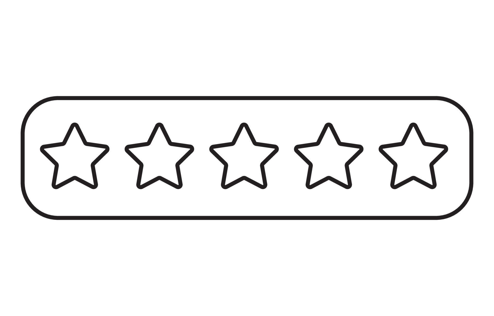 Five star rating us, product rating. Feedback concept. Vector illustration cartoon in flat style ...