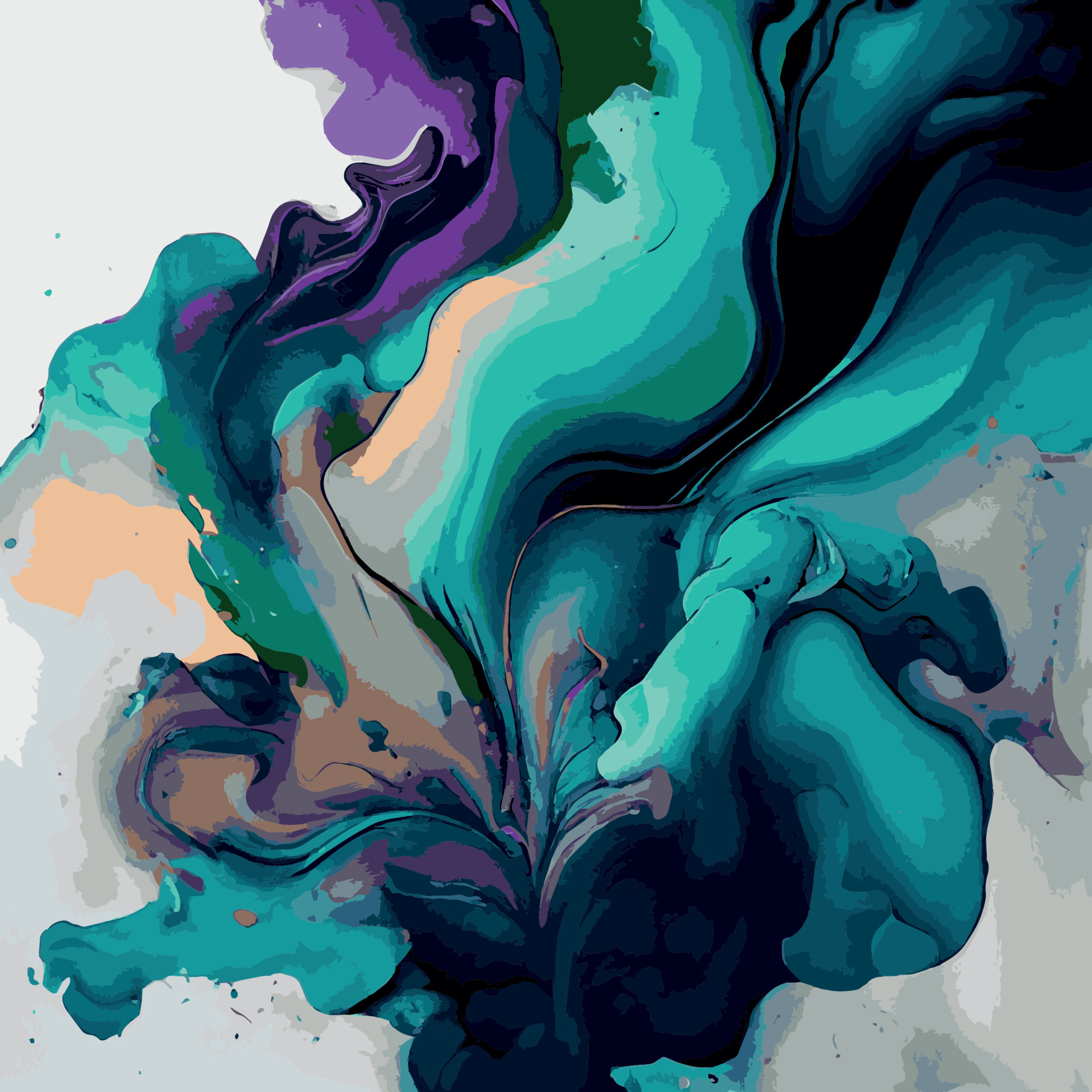 Marble texture design, colorful multicolored marble surface, curved lines, bright abstract ...