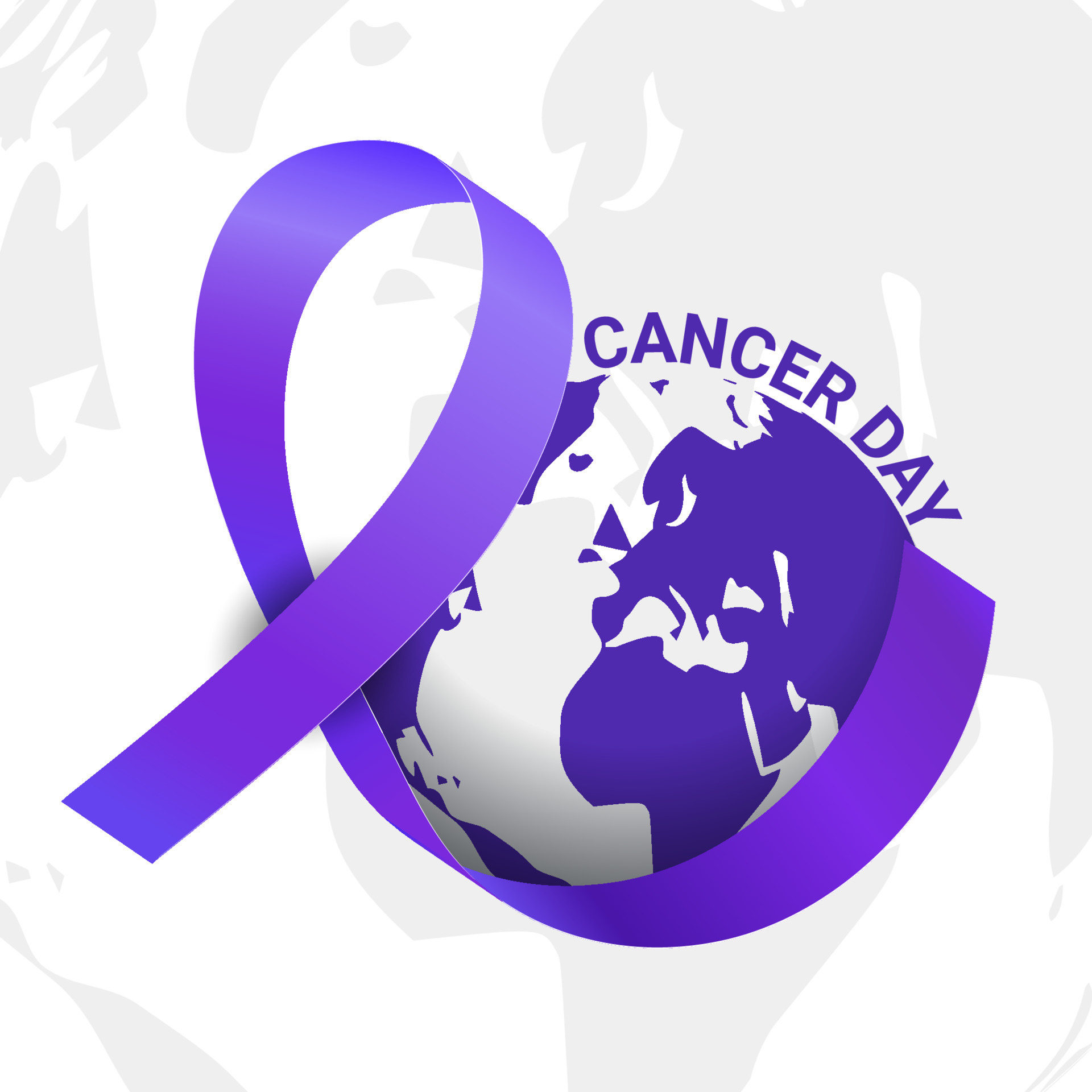 World Cancer Day Purple Ribbon Concept Poster Design 17762388 Vector