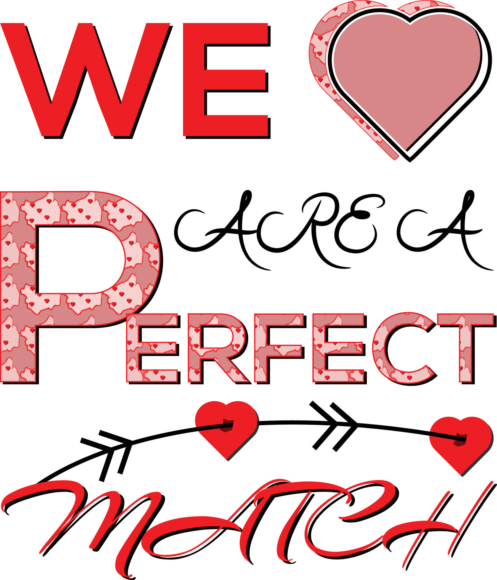 We Are A Perfect Match Illustration 17763929 Vector Art At Vecteezy
