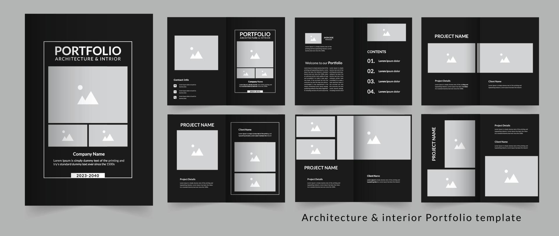 Architecture and Interior portfolio design or portfolio design template ...
