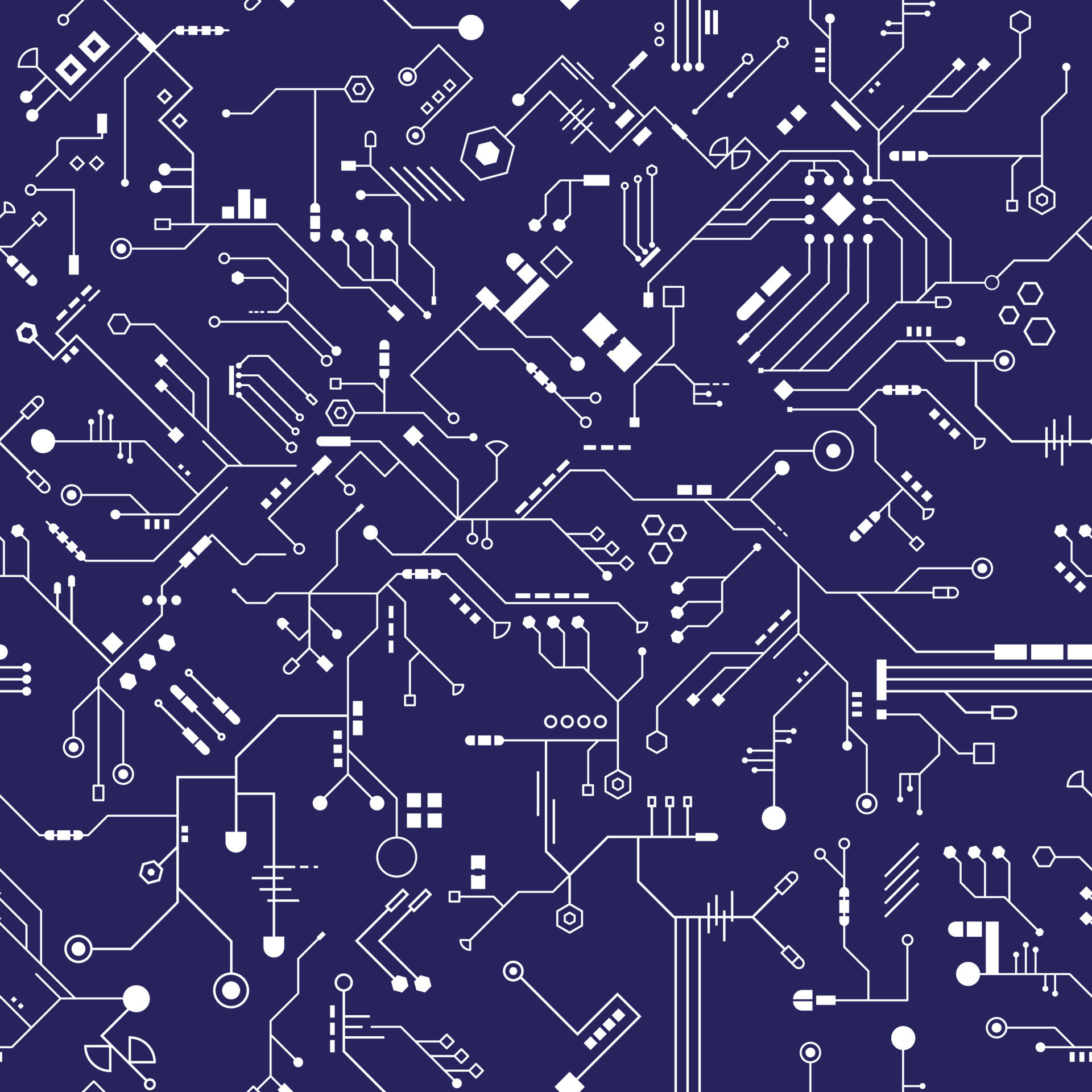 Technology Pattern Circuit Board Graphic Lines In Vector Separated