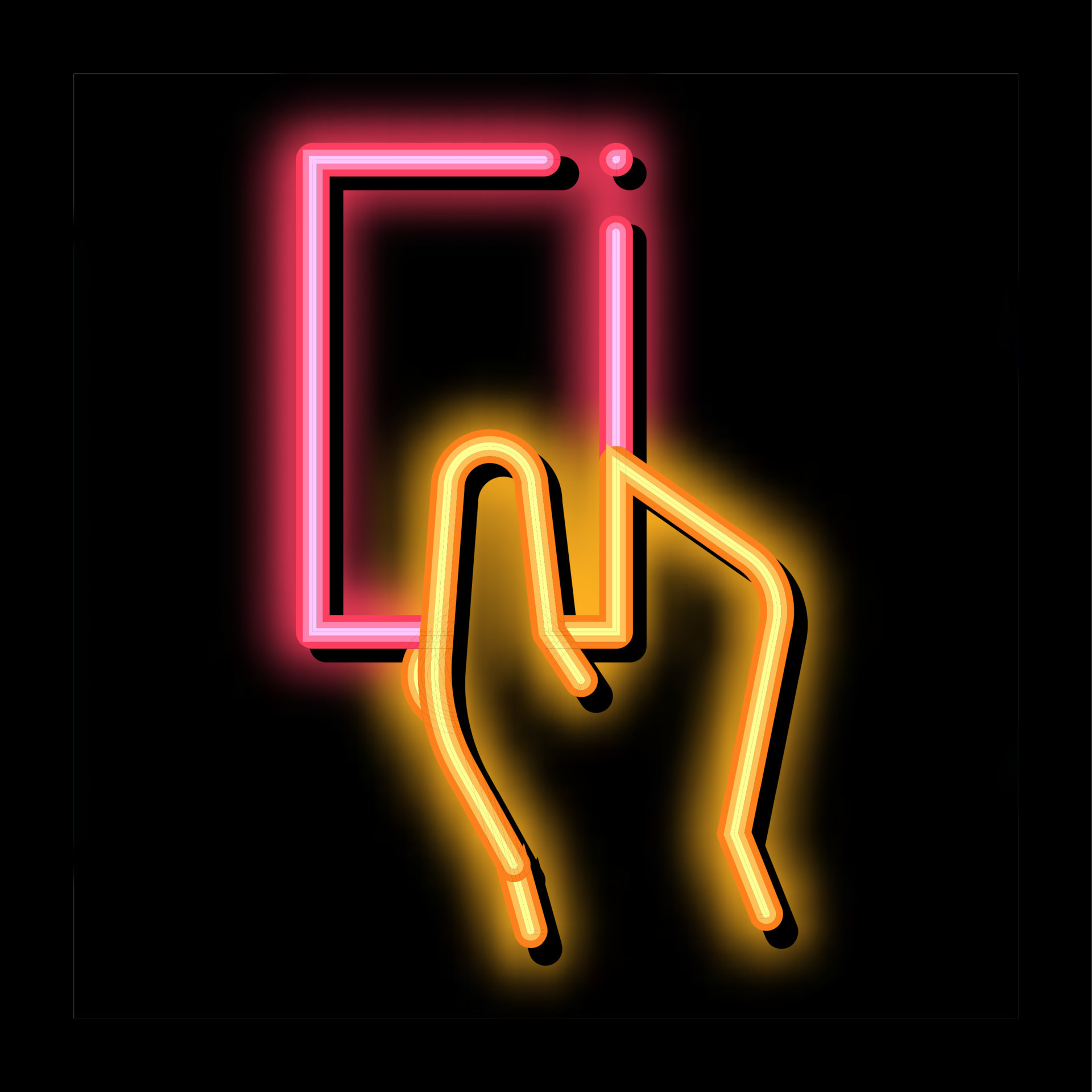 Arbitrator Show Card Neon Glow Icon Illustration 17769389 Vector Art At