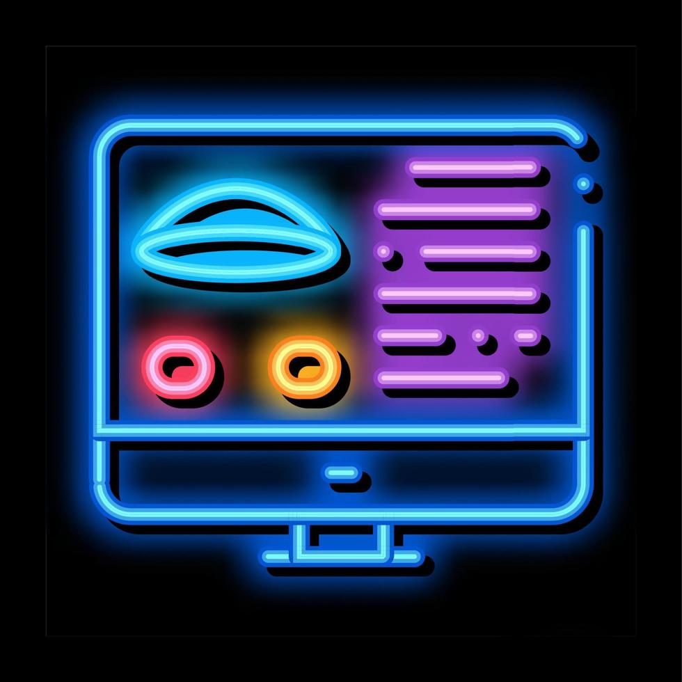 Computer Vision Analysis Neon Glow Icon Illustration 17769903 Vector Art At Vecteezy