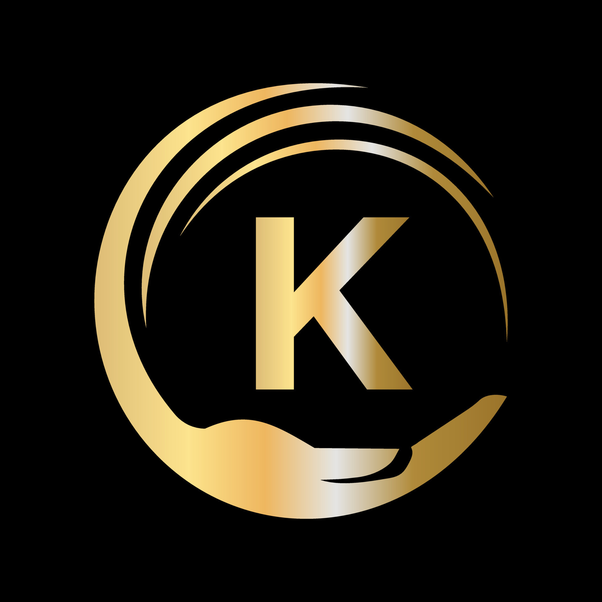 Letter K Unity Charity Foundation Sign Unity Team Work Logo Design