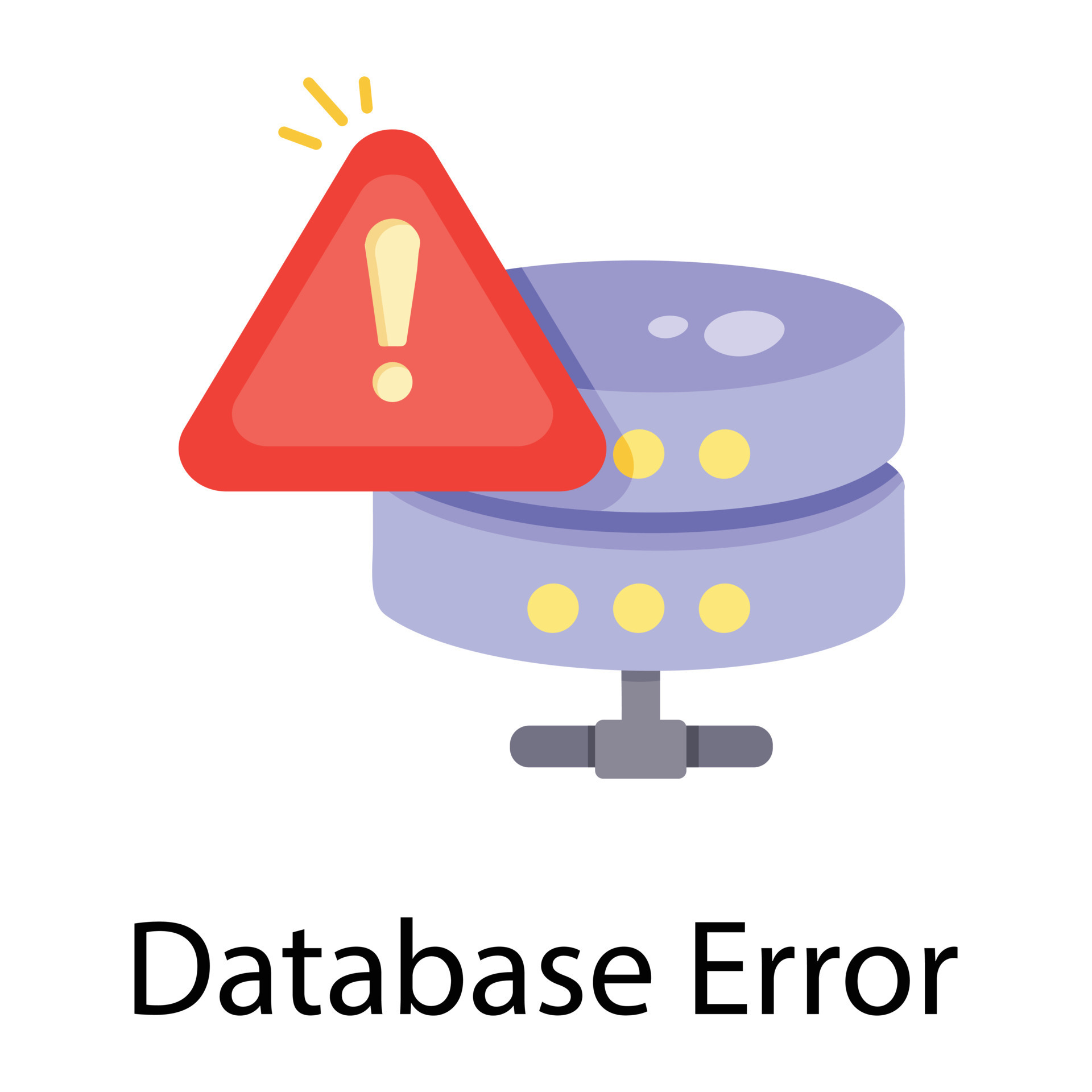 error de base de datos de moda 17772375 Vector en Vecteezy