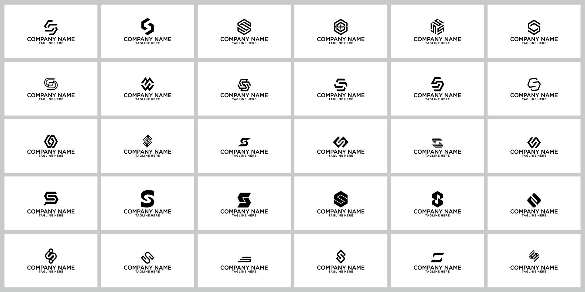 Set Of Collection Initial Letter S Ss Logo Template Icons For Business Of Fashion Sport