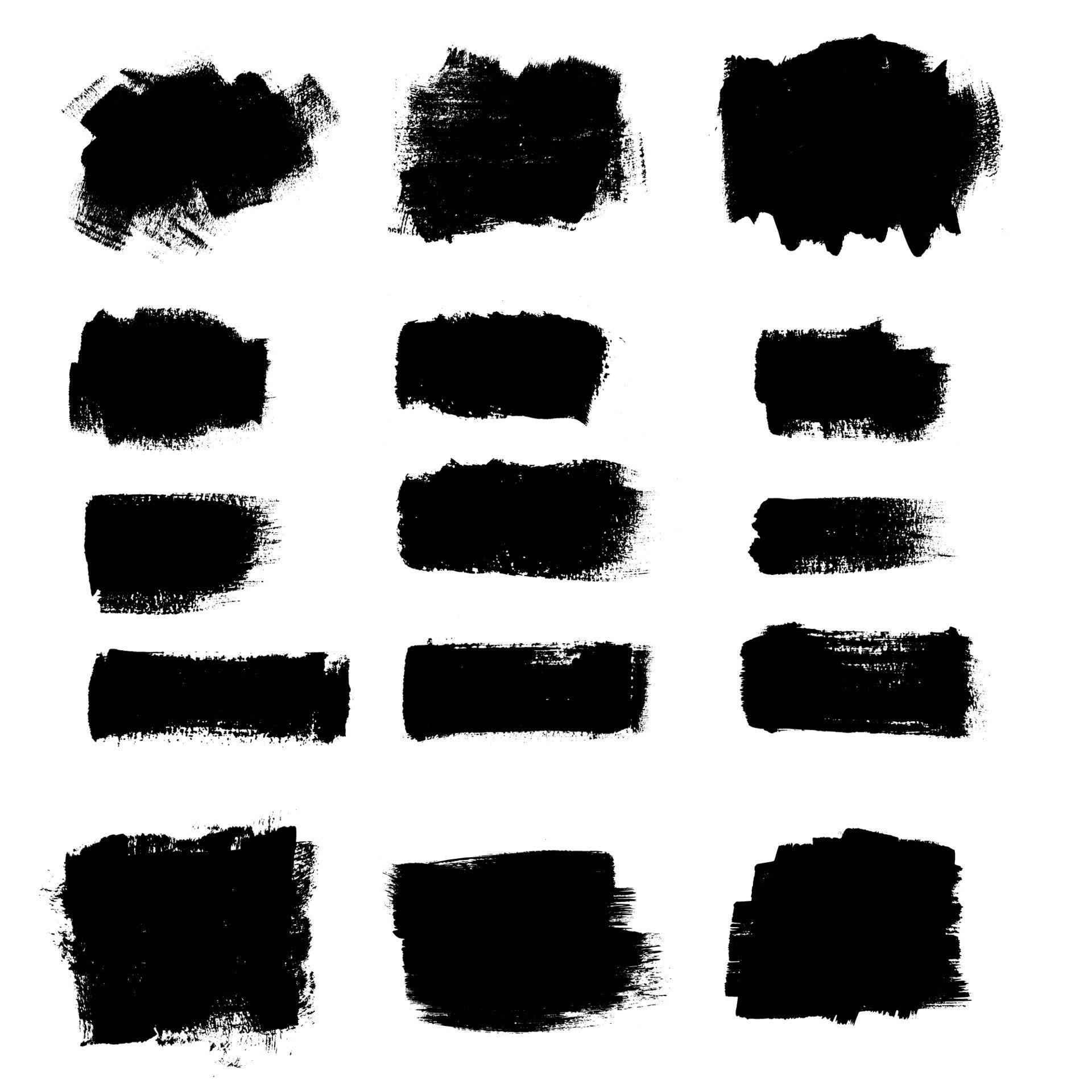 Vector paint brush,ink brush,grunge stroke attistic design element ...