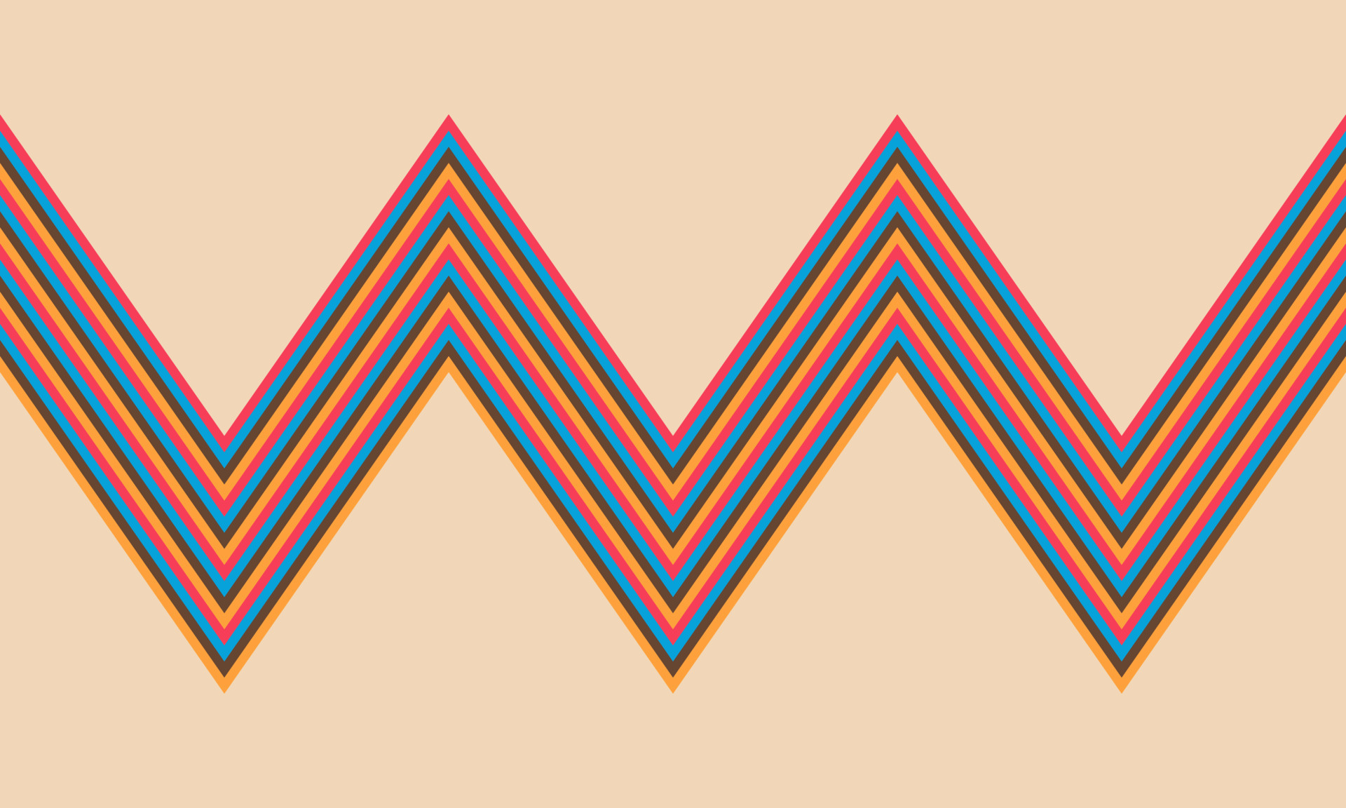 Seamless Tiling Retro Color Zig Zag Lines Pattern Vector Vintage ...