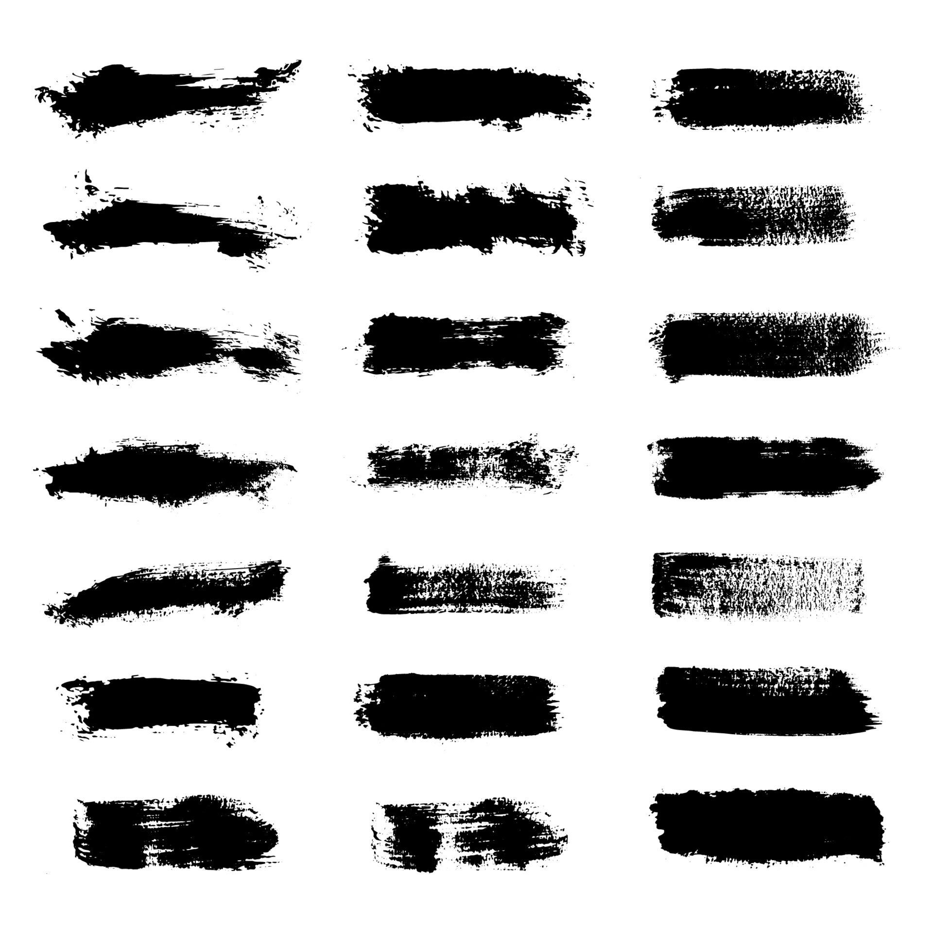 Vector set of grunge brush stroke. 17775839 Vector Art at Vecteezy