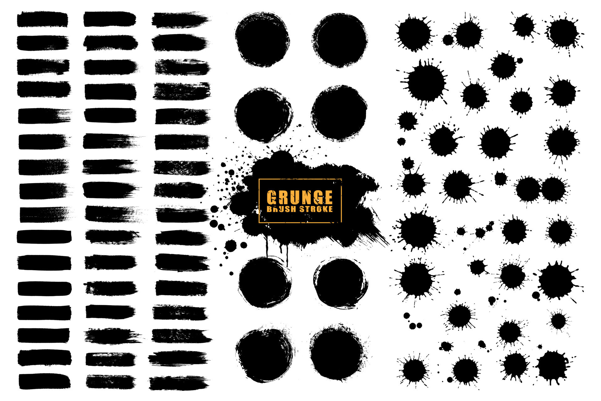 Vector big set grunge brush stroke, circle brush and splatter. 17775908 ...