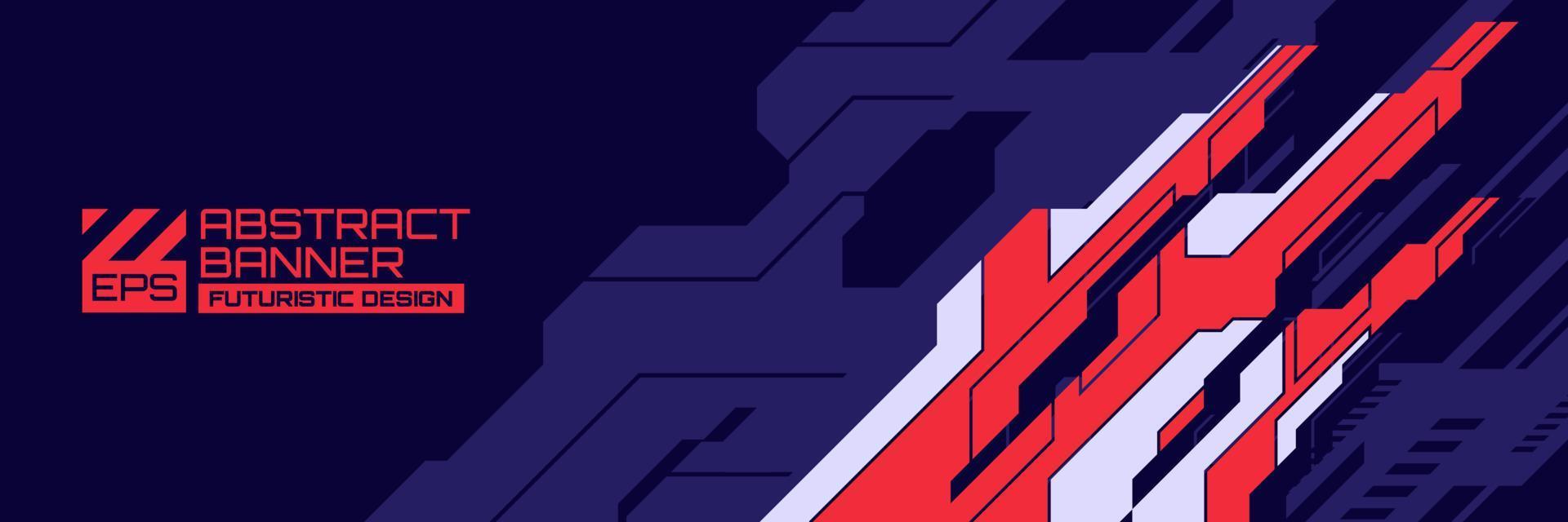 Abstract futuristic banner, cyberpunk background vector with HUD shapes ...