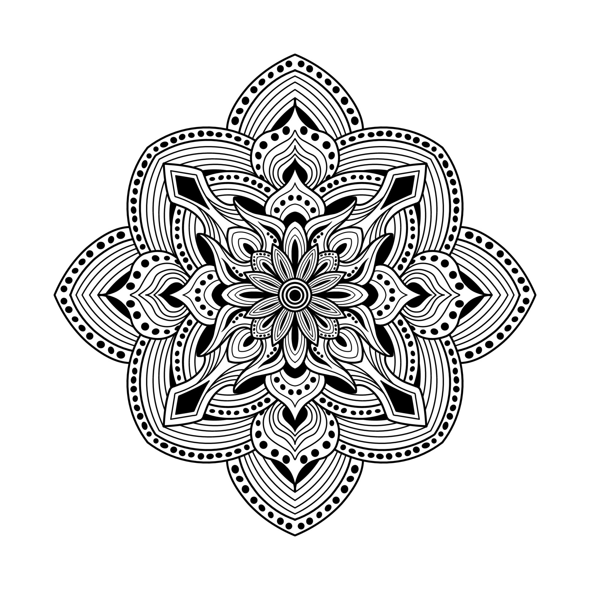 Vector Mandala Tattoo Designs 17777668 Vector Art At Vecteezy