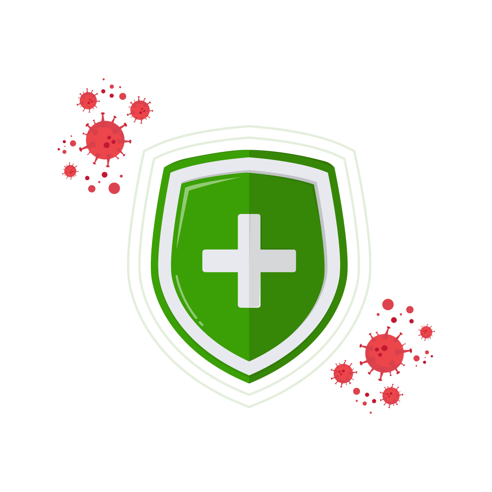 Immune System Vector Icon Logo Health Bacteria Virus Protection