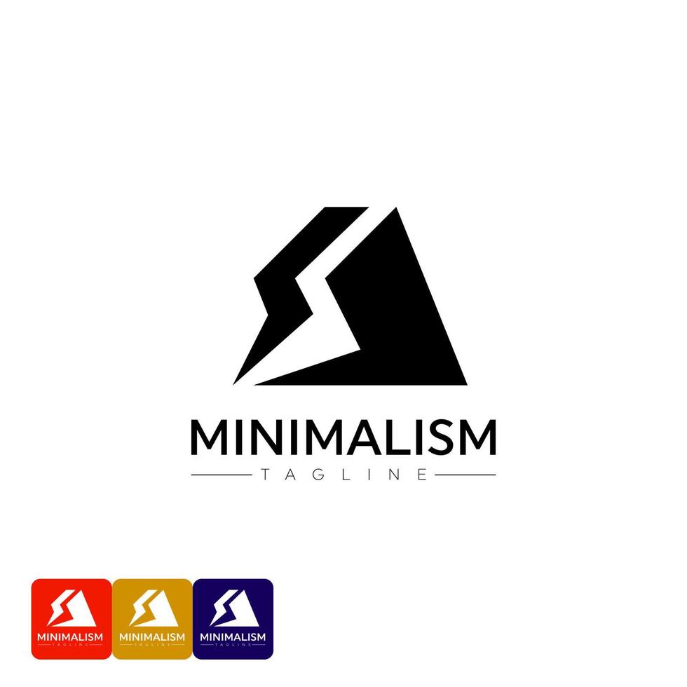 Minimalist Logo Vector Design Template In Simple Linear Style Abstract Emblem Unity And Trust