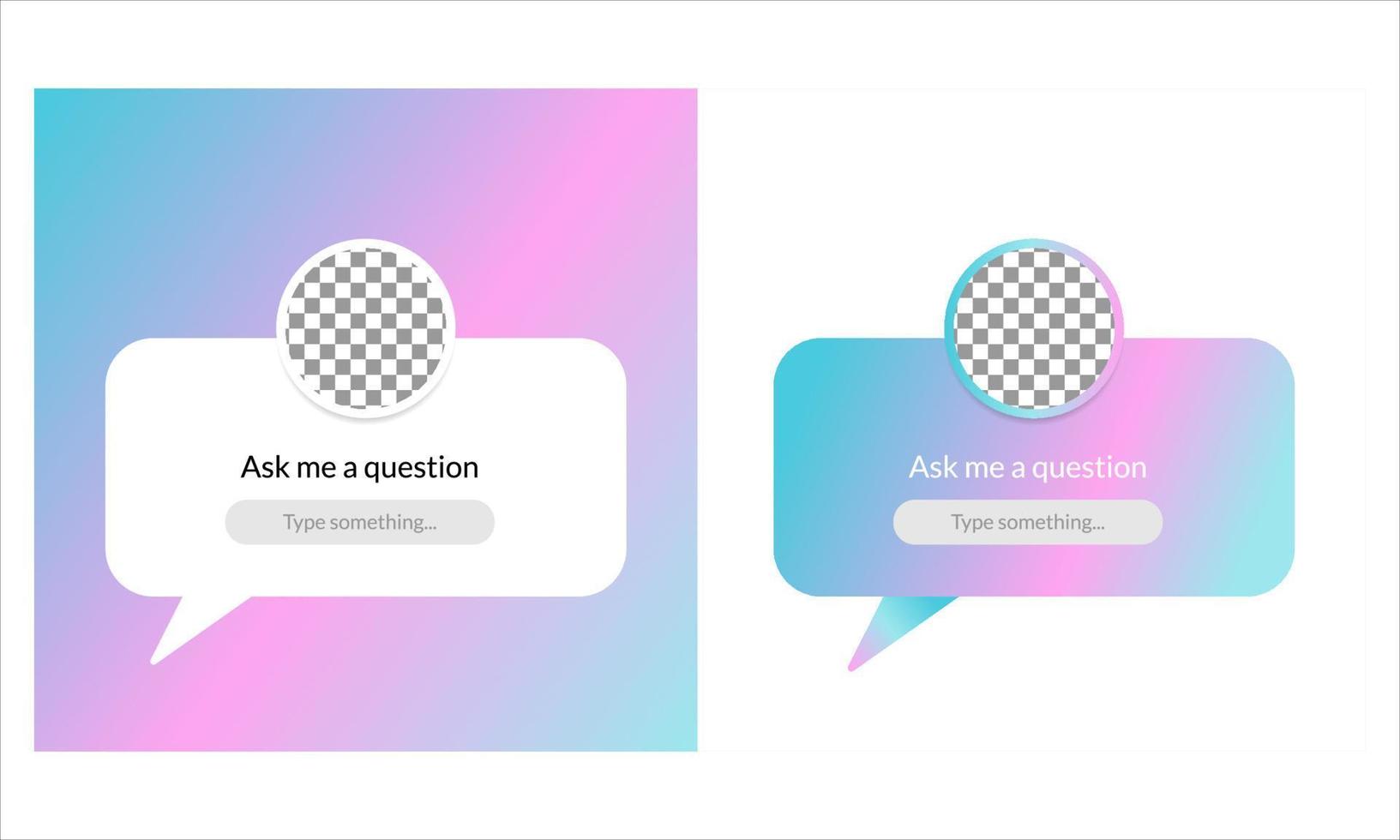 Ask Me A Question Sticker Vector Template For Social Media 17780420 Vector Art At Vecteezy