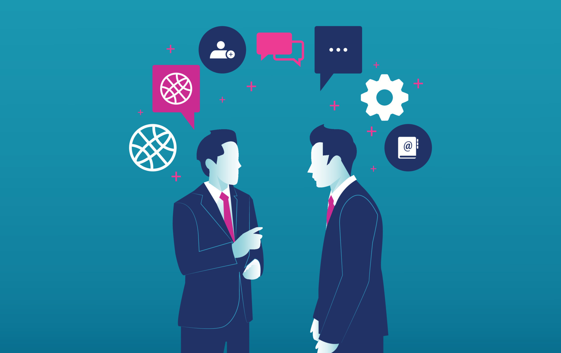 Businessman having conversation. business communication, online ...