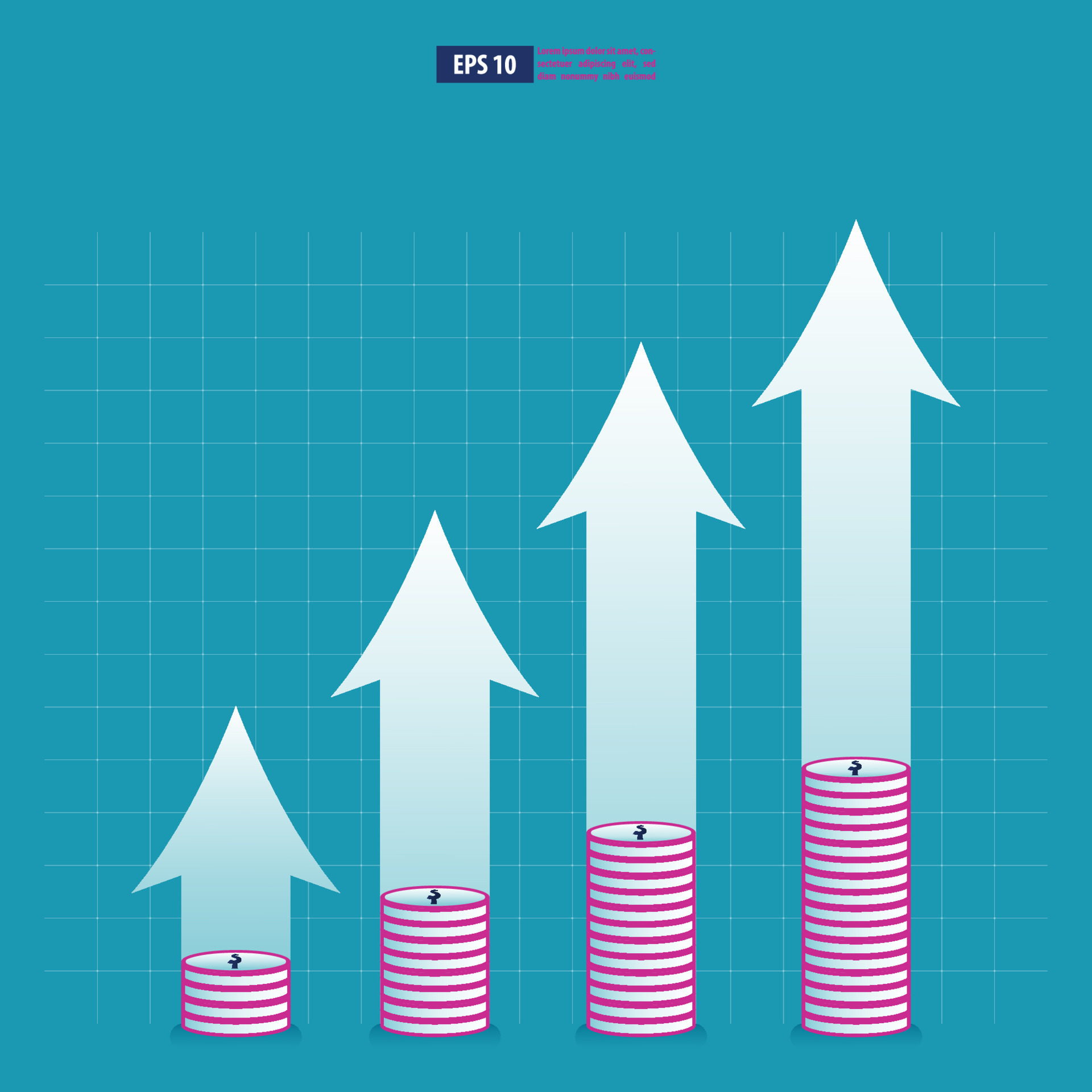 Return on investment, ROI chart and graph, Business, profit, and success. business vector ...