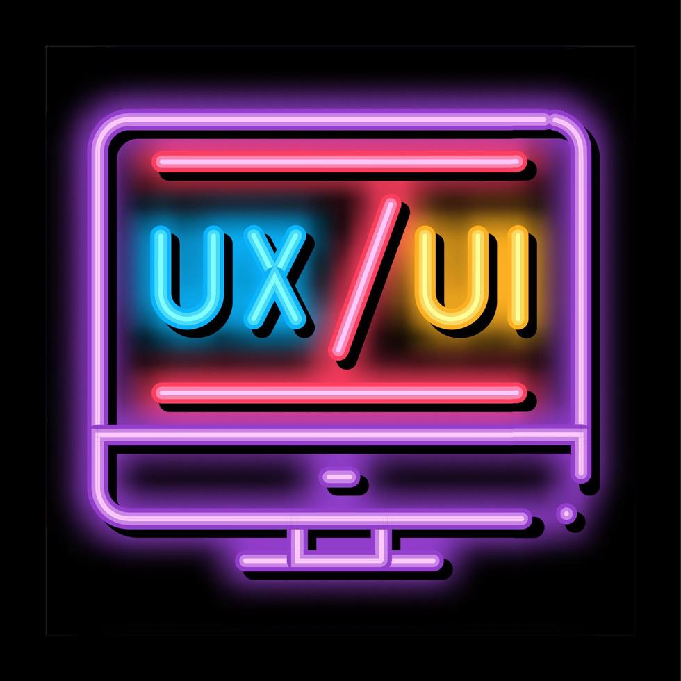 Ux Ui Design Neon Glow Icon Illustration 17782368 Vector Art At Vecteezy