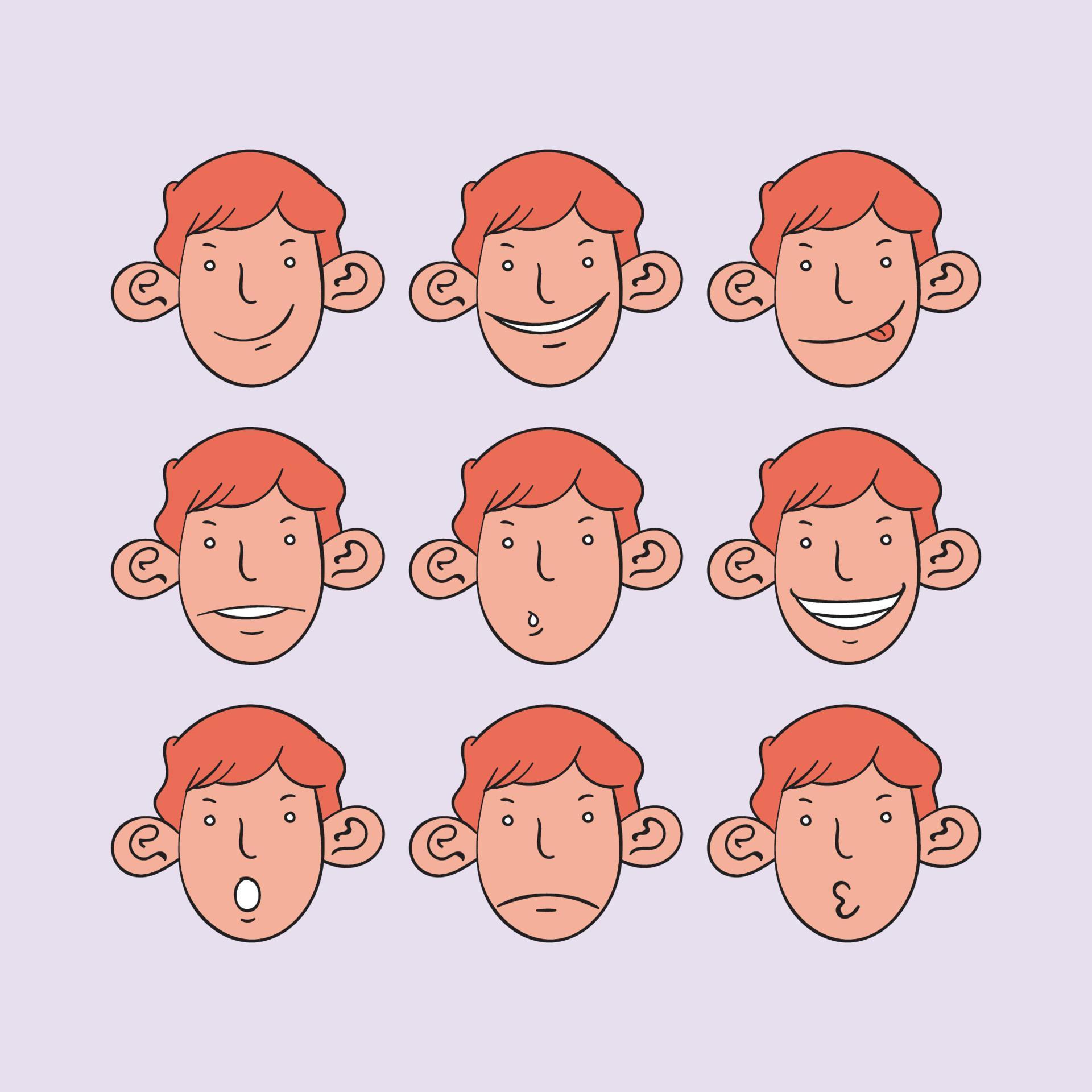 man facial expression 01 17783369 Vector Art at Vecteezy
