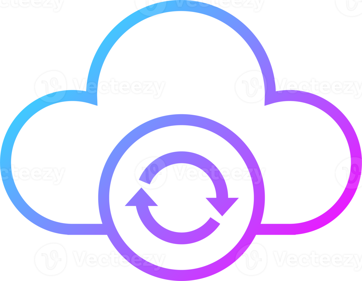 Cloud Icon In Gradient Colors Server Signs Illustration 17784755 Png