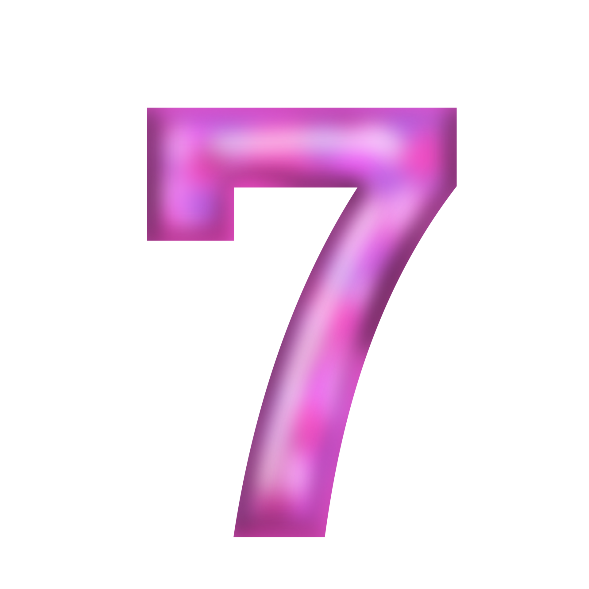 Holographic Number 7 17785418 PNG