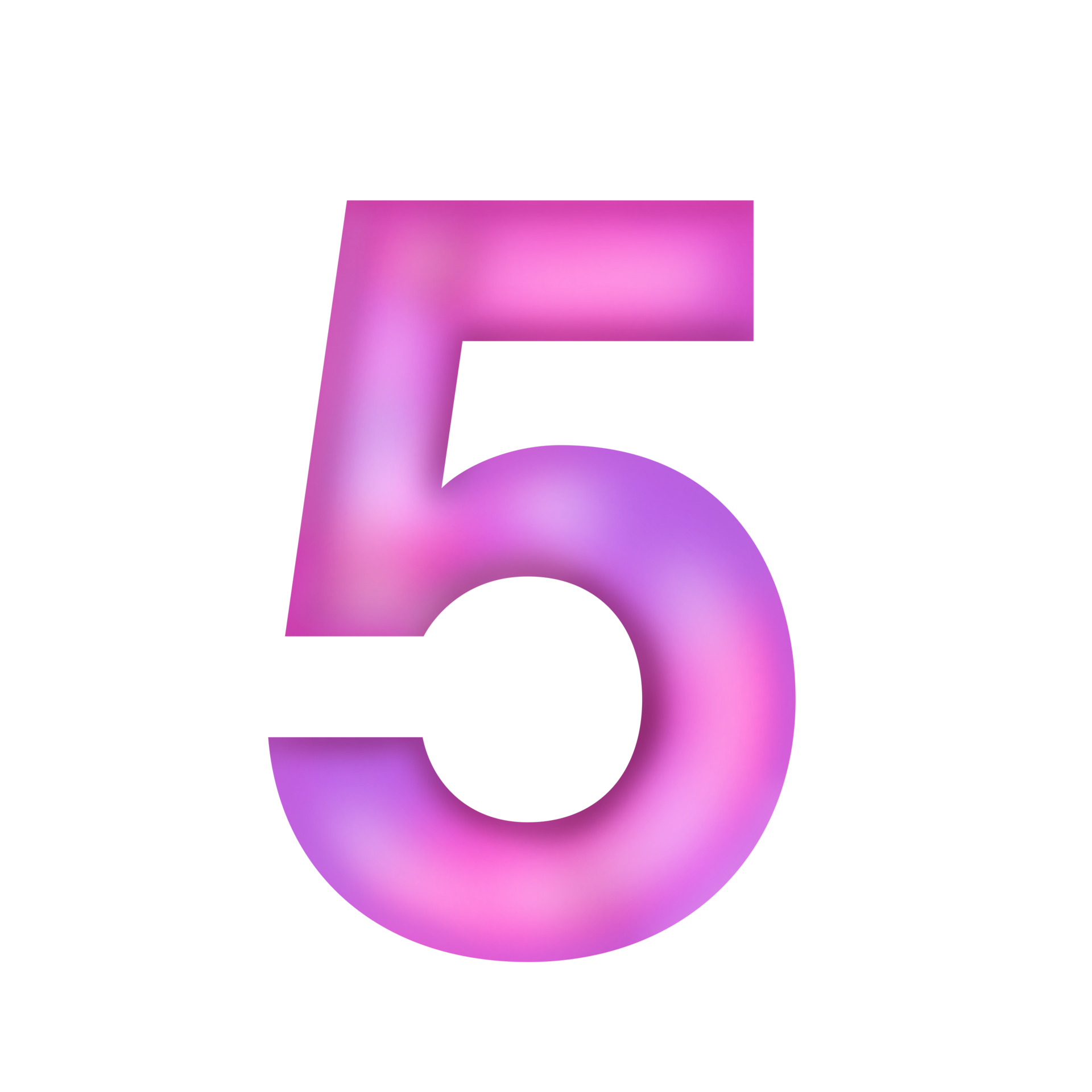 Holographic Number 5 17785419 PNG