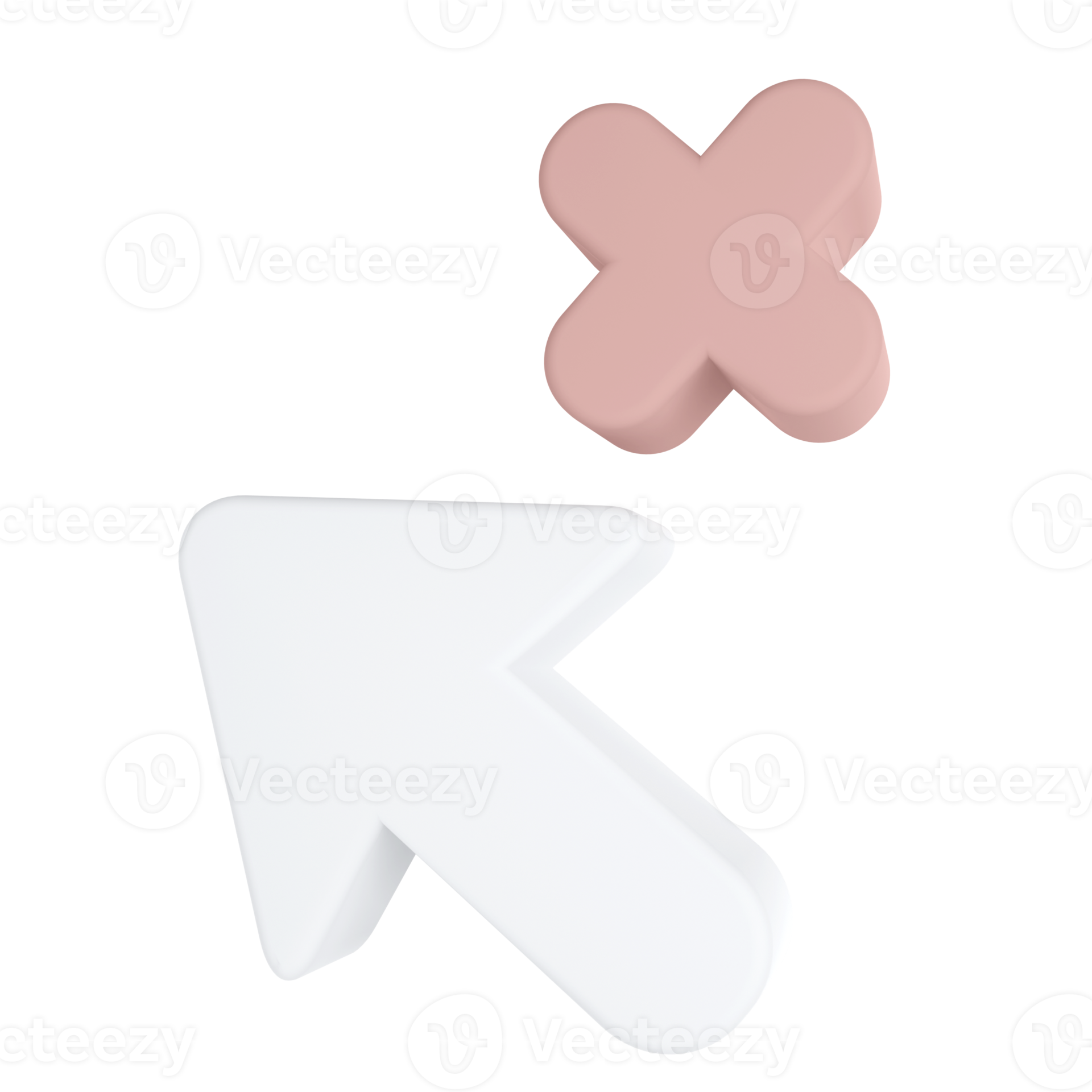 Delete cursor. Cursor 3D rendering. 17785496 PNG