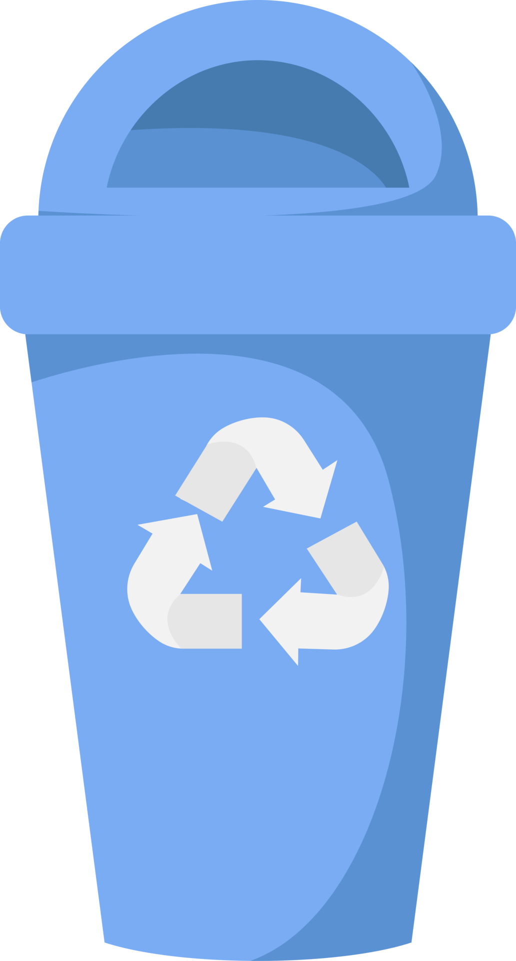 Blue Recycle Bin With Recycle Symbol 17786296 Png