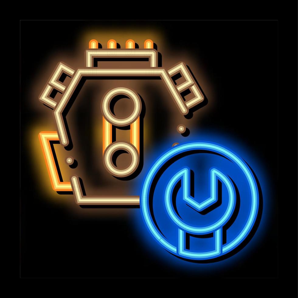 Engine Repair neon glow icon illustration 17790178 Vector Art at Vecteezy