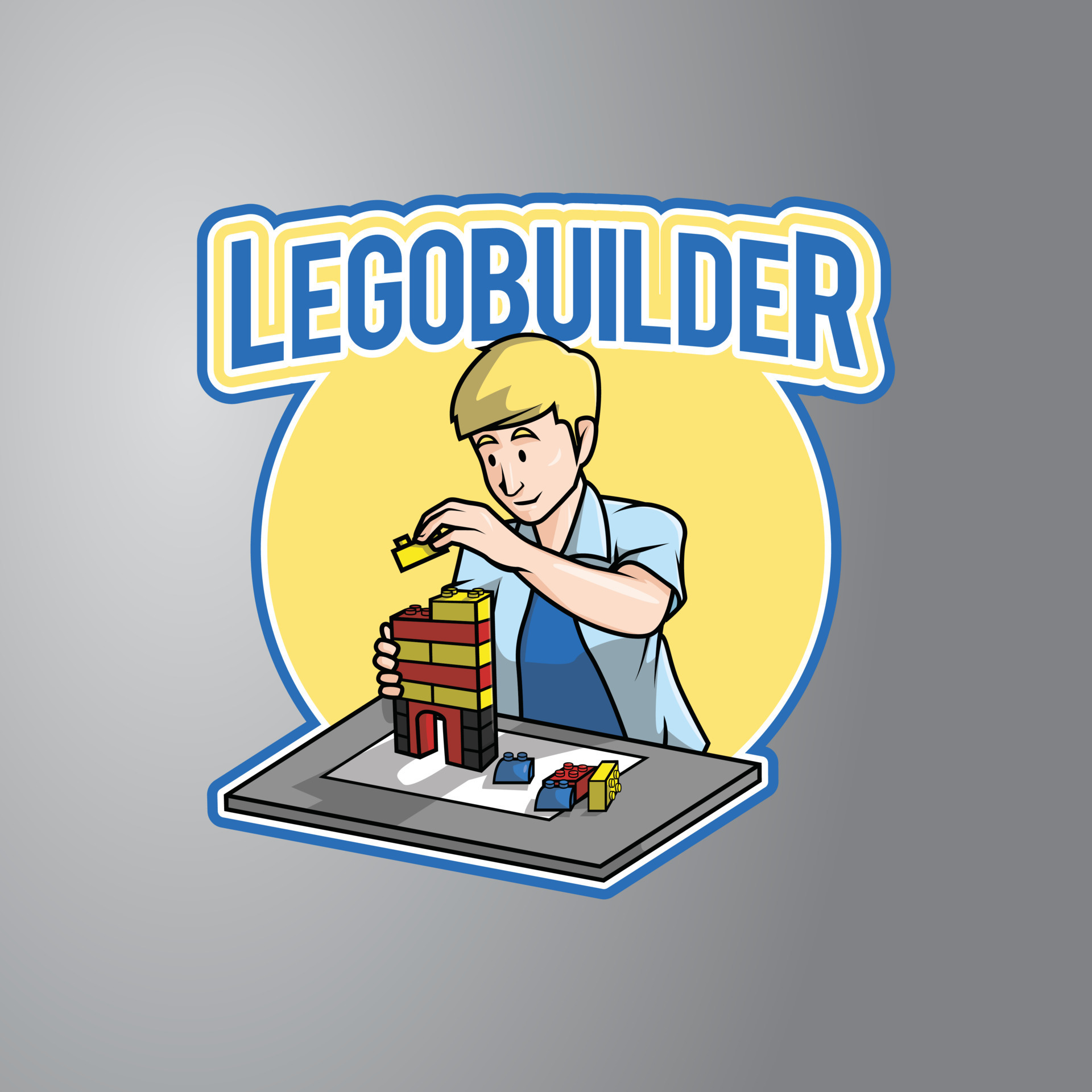 Lego Builder Design Badge 17790413 Vector Art at Vecteezy