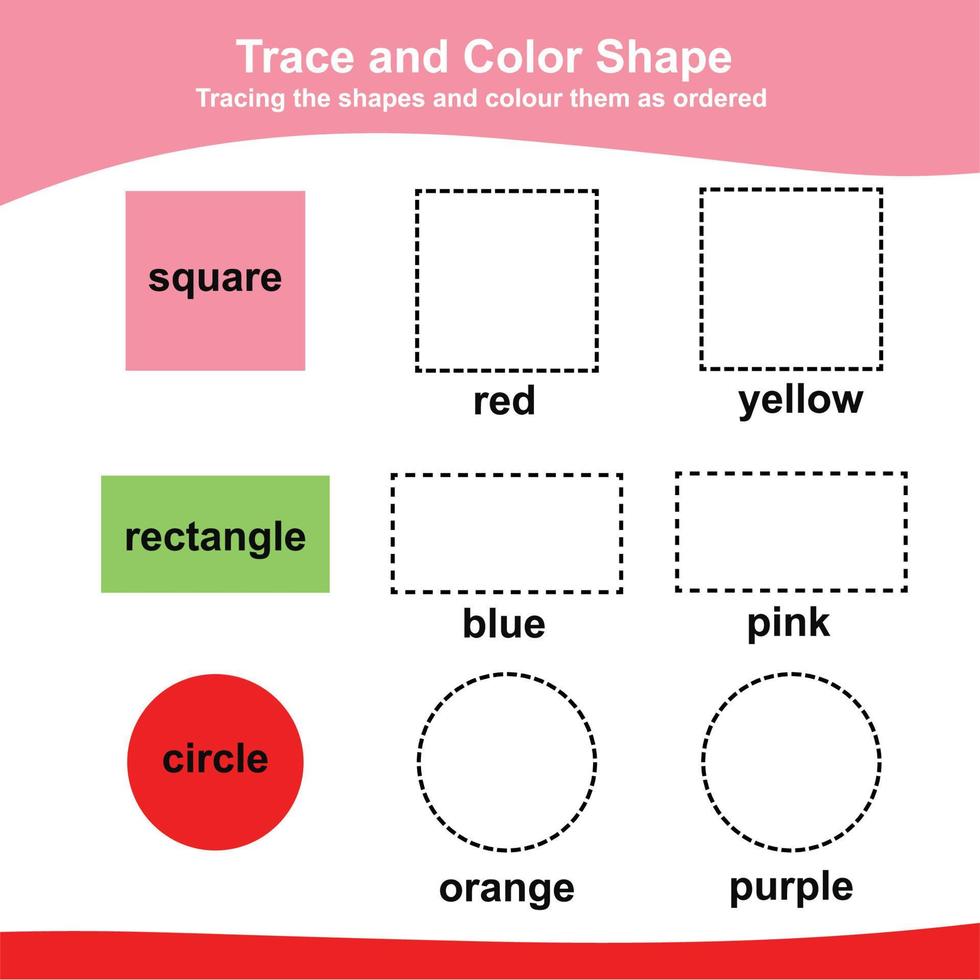 Trace and coloring activity for children. Exercise for children to ...