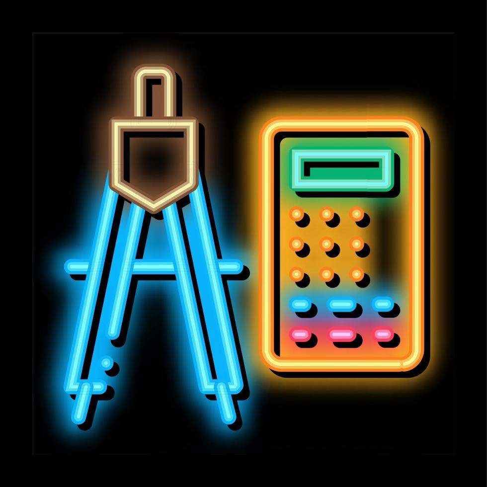 Calculator And Dividers neon glow icon illustration 17790800 Vector Art ... Calculator And Dividers neon glow icon illustration 17790800 Vector Art ...