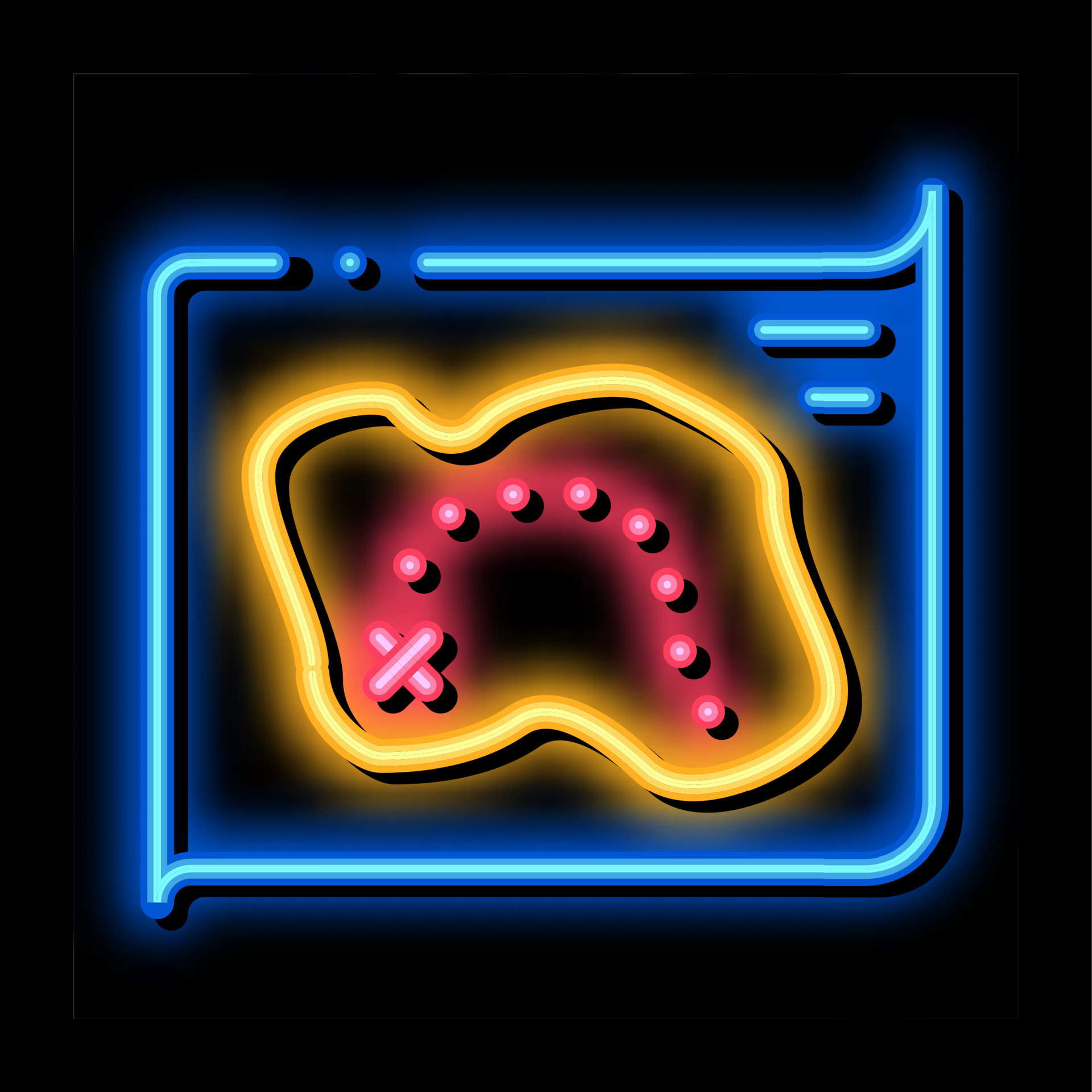 Map Treasure neon glow icon illustration 17791843 Vector Art at Vecteezy