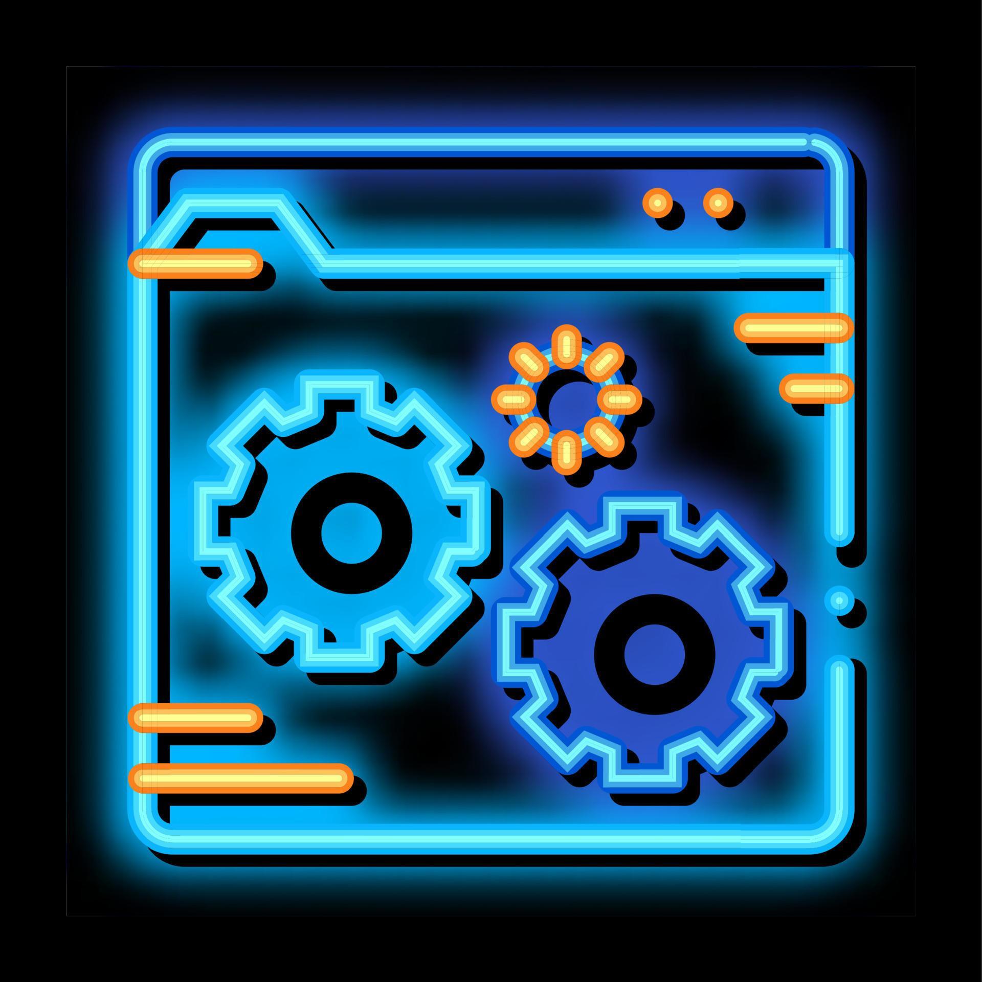 Fixing File Coding System neon glow icon illustration 17792027 Vector ...