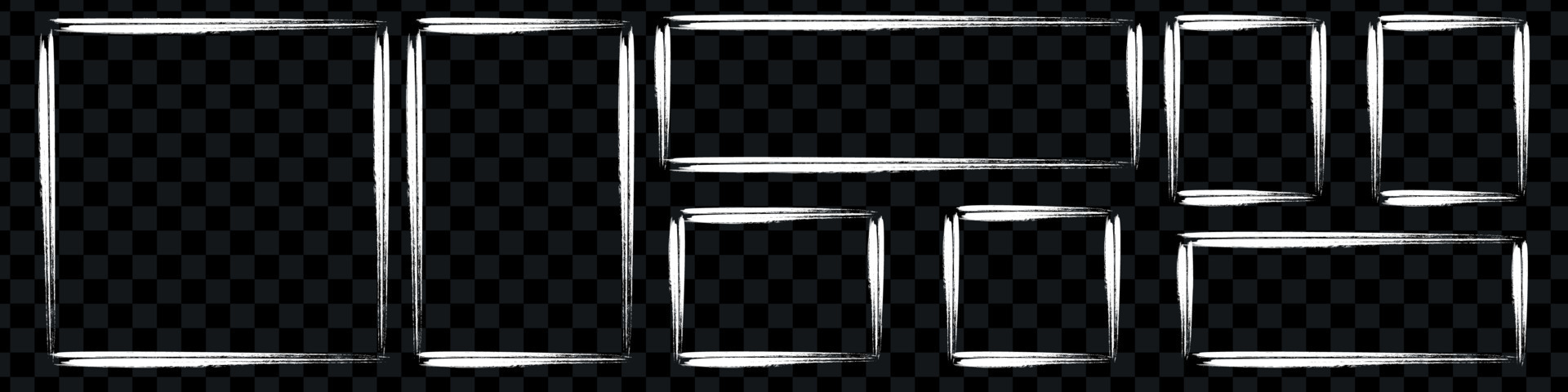 Rectangle Frame Line Square Shape Outline On Hand Draw Style Vector Illustration Isolated