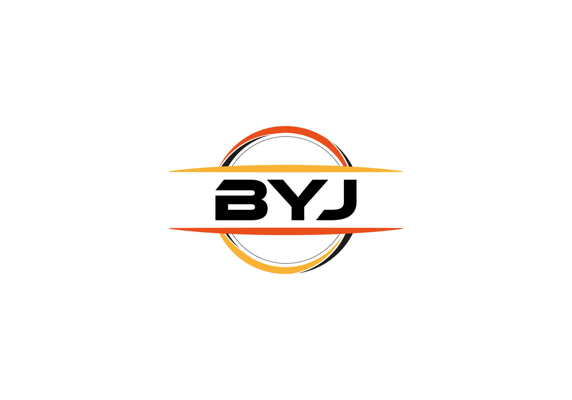 logotipo de forma de mandala de la realeza de la letra byj. logotipo de arte de pincel byj. byj ...